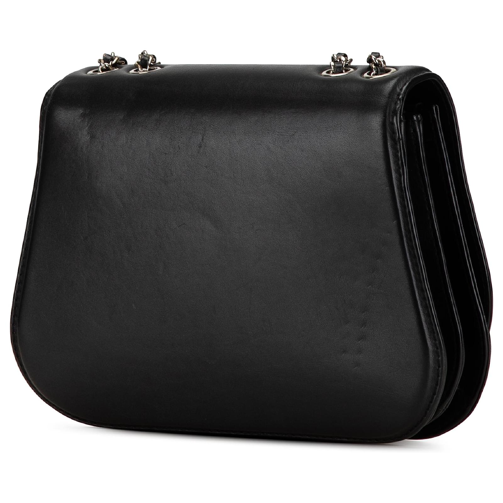 Chanel Black Small Calfskin Braided Chic Flap Leather Pony-style ...