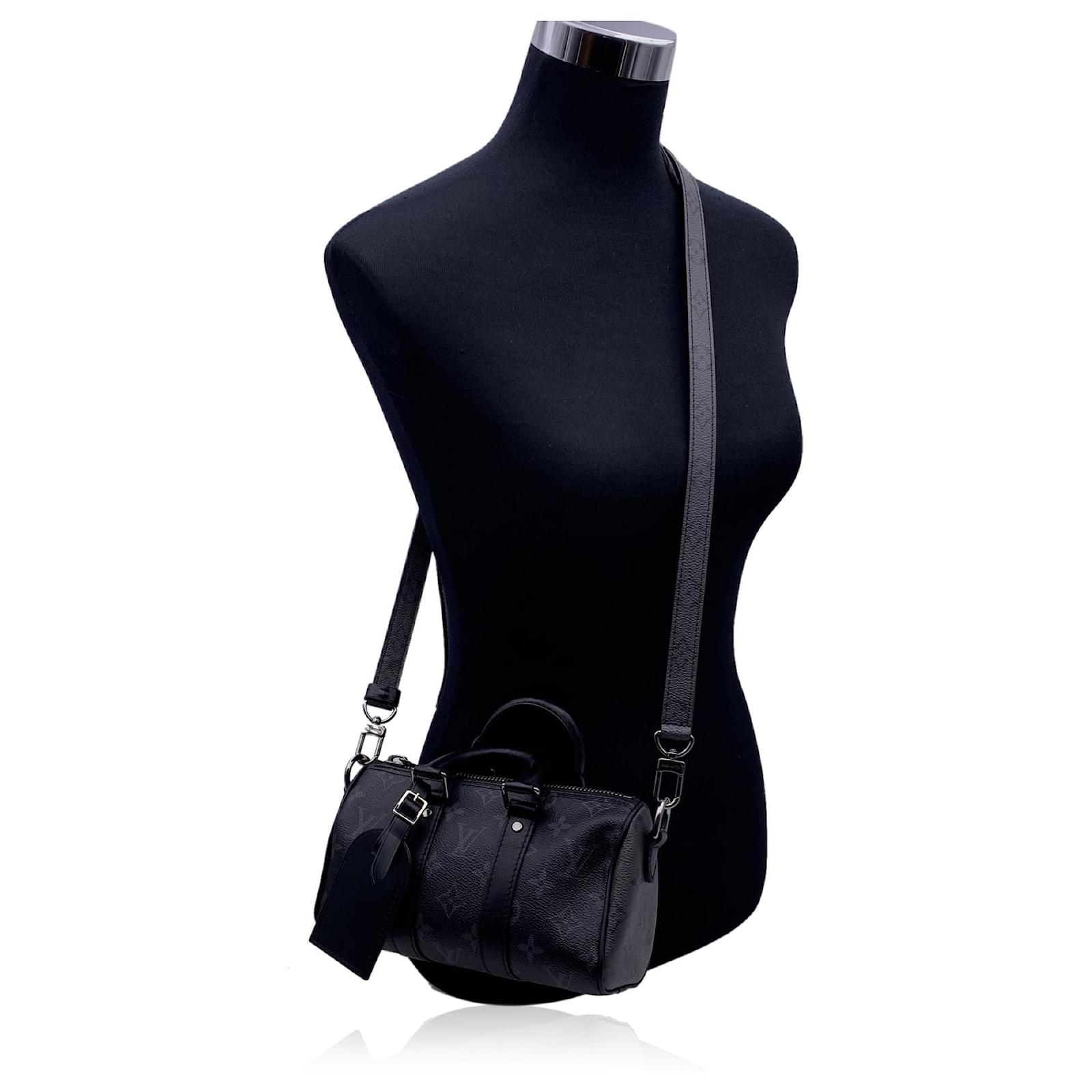 Louis Vuitton Monogram Eclipse Mini Keepall Bandouliere 25 M46271 Black ...