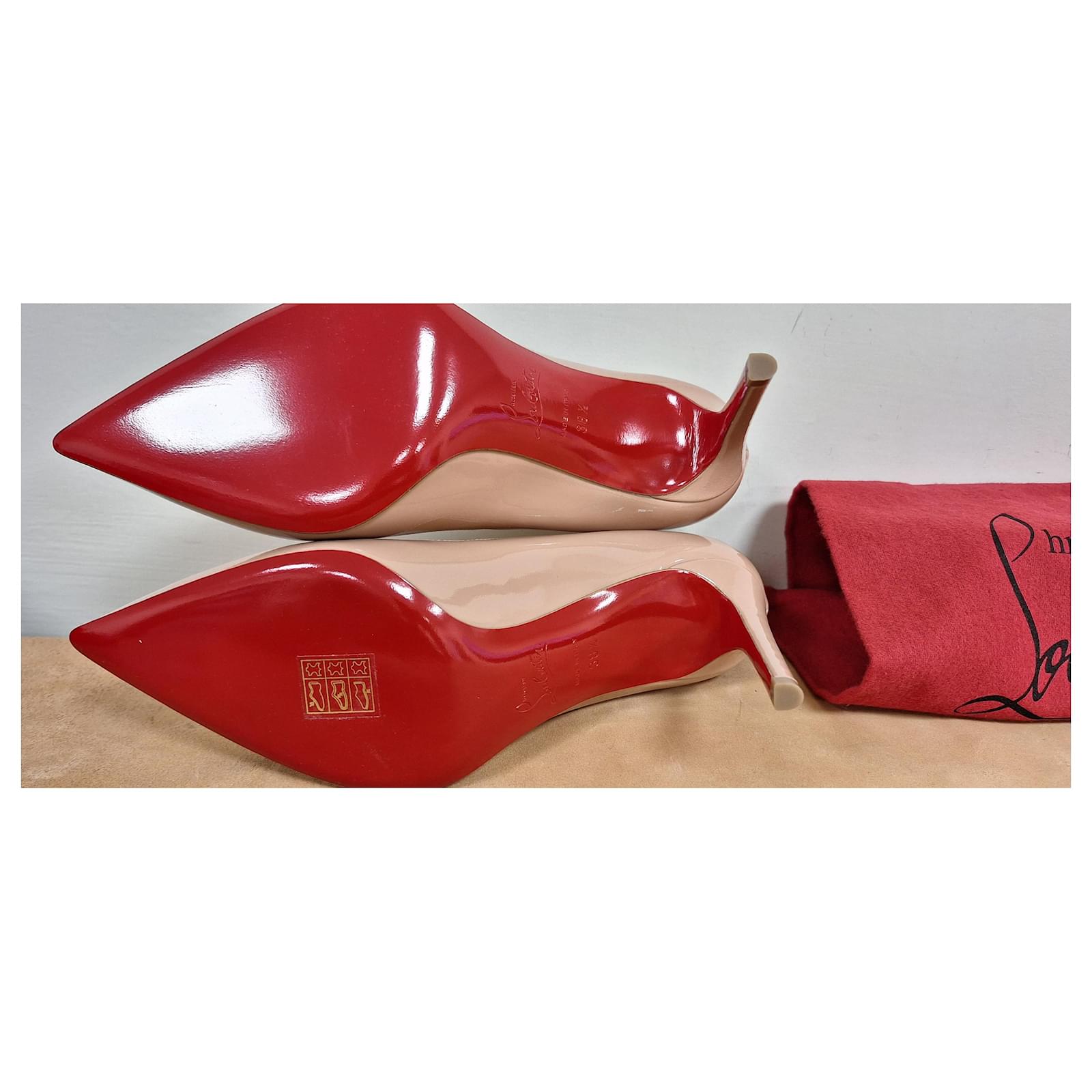 Christian Louboutin PUMP PIGALLE 85 IN BEIGE PATENT LEATHER ref.1629490 ...