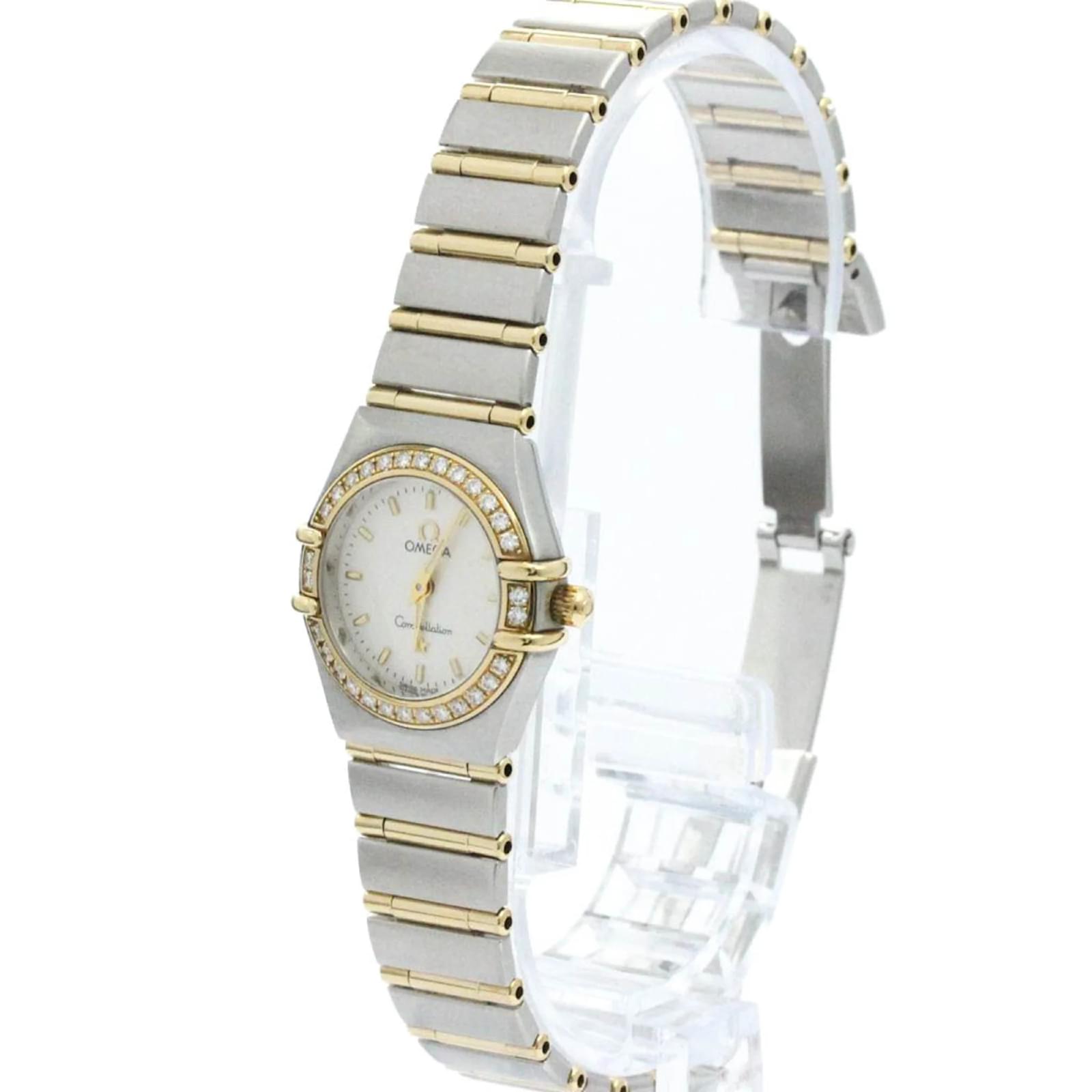Omega Constellation Diamond 18K Gold Steel Watch ref.1629766 - Joli Closet