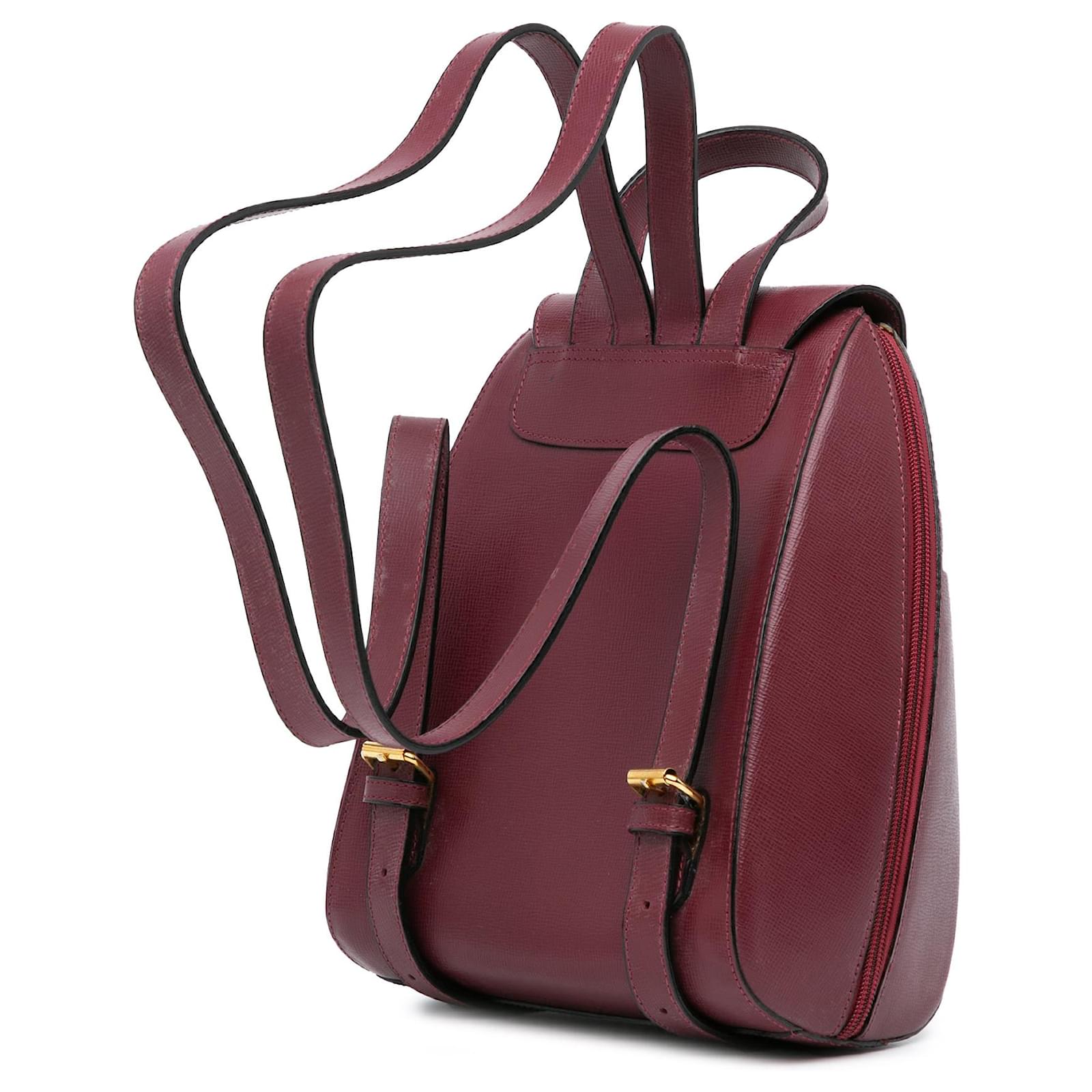 Cartier Red Must De Cartier Leather Backpack Dark red Pony-style ...