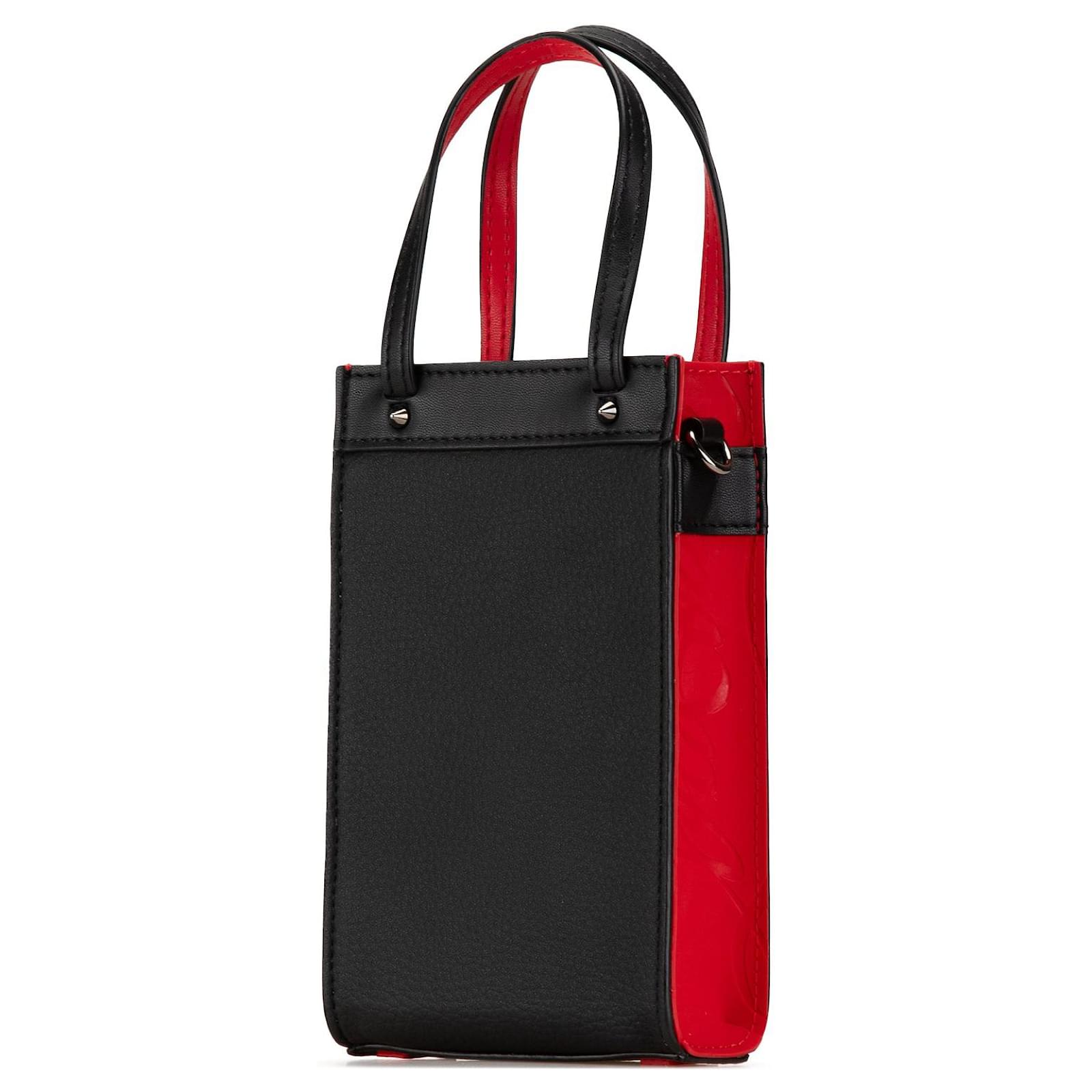 Black Christian Louboutin Mini Grained Calfskin Ruistote Satchel ...