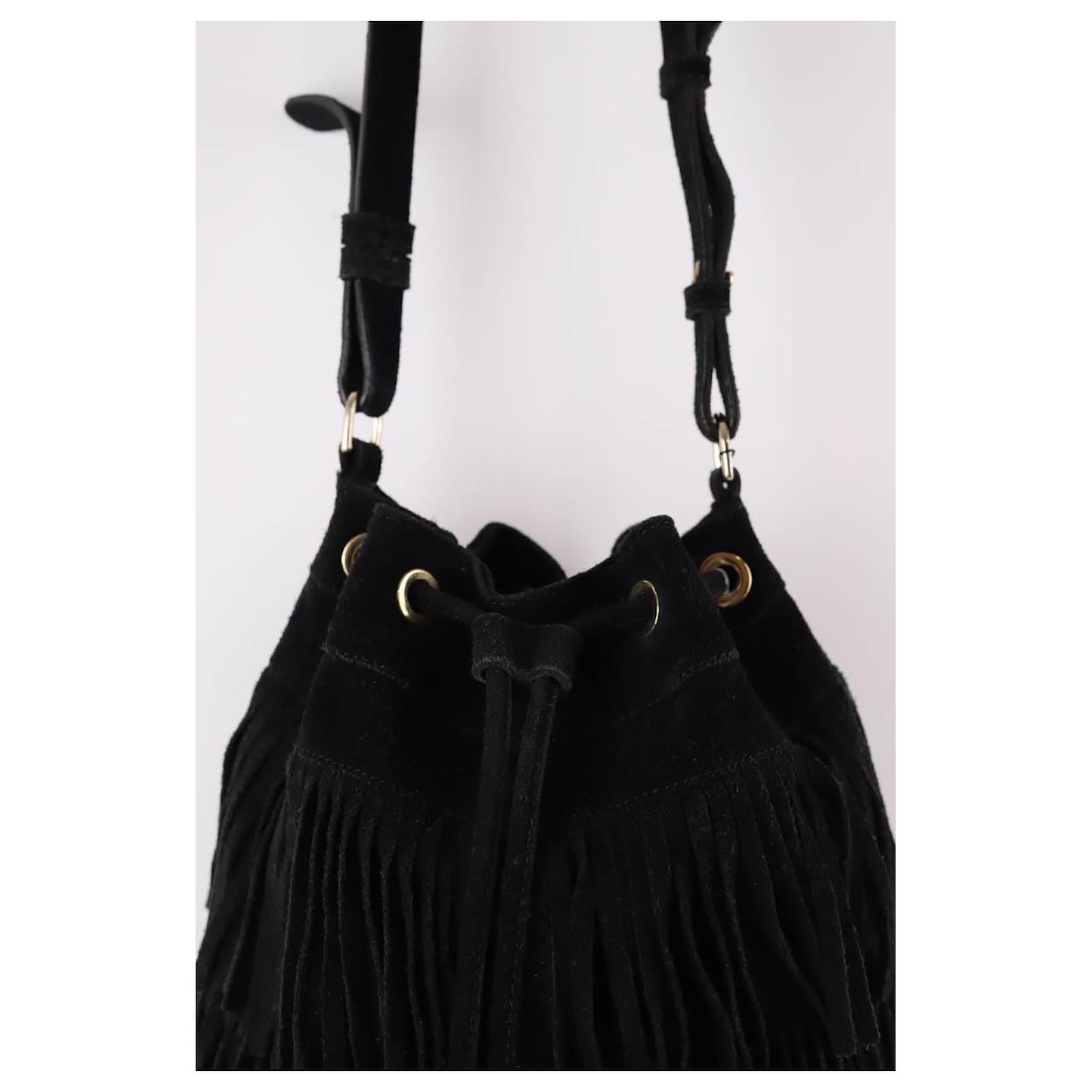 SéZane Suede shoulder bag Black Deerskin ref.1669015 - Joli Closet