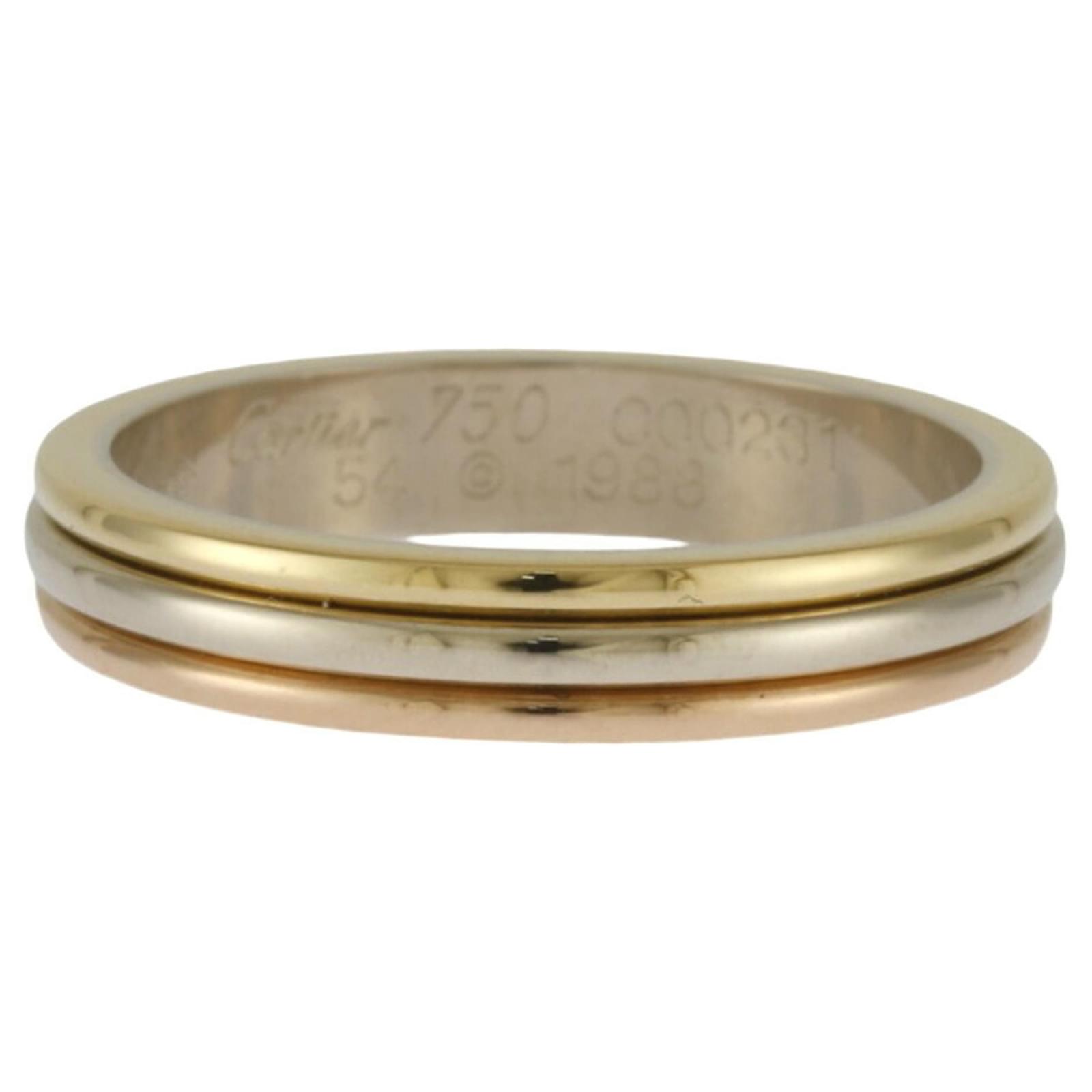 Cartier Trinity Wedding Ring Silvery Golden White gold Yellow gold Pink ...