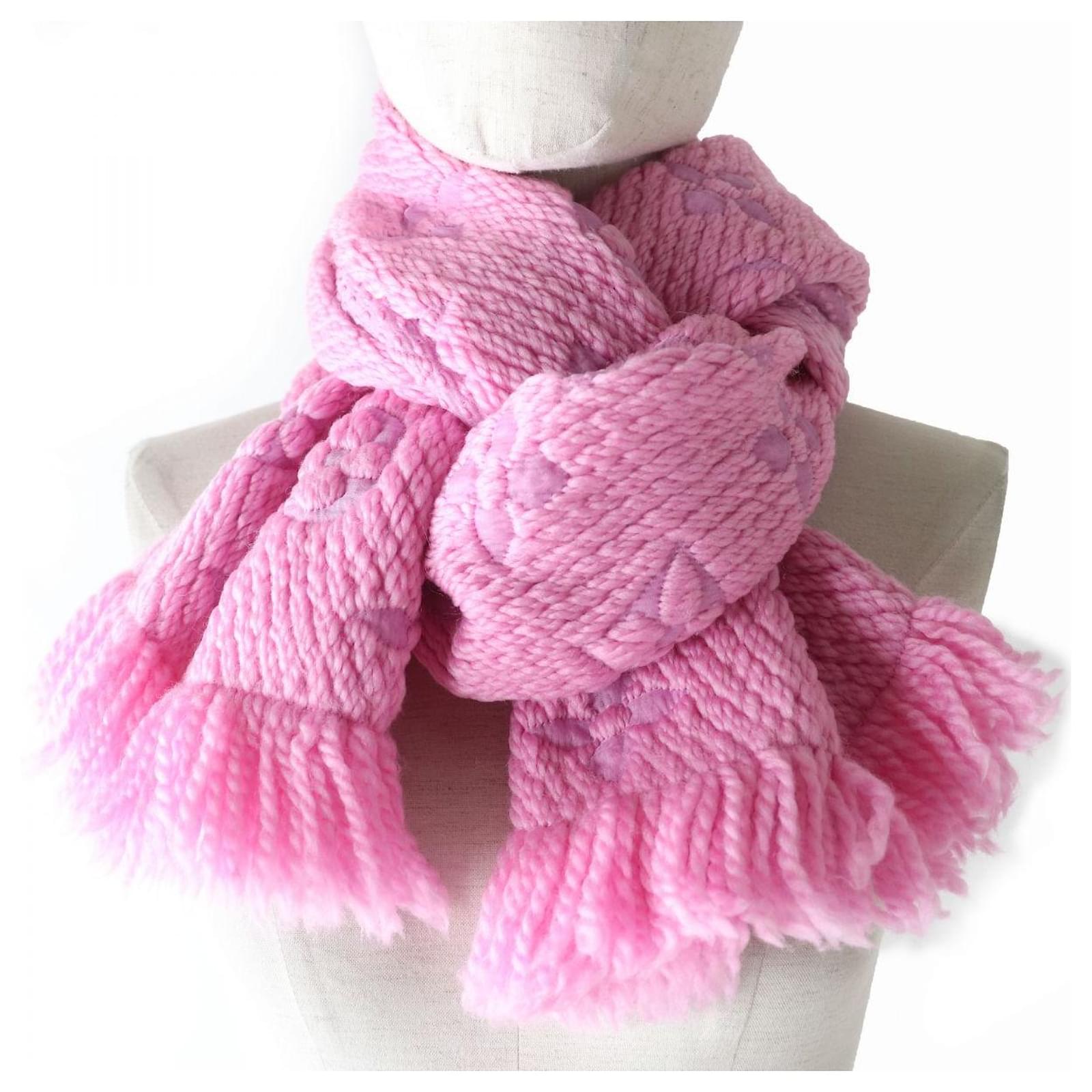 Bufanda de lana Louis Vuitton M73659 Rosa ref.1689921 - Joli Closet