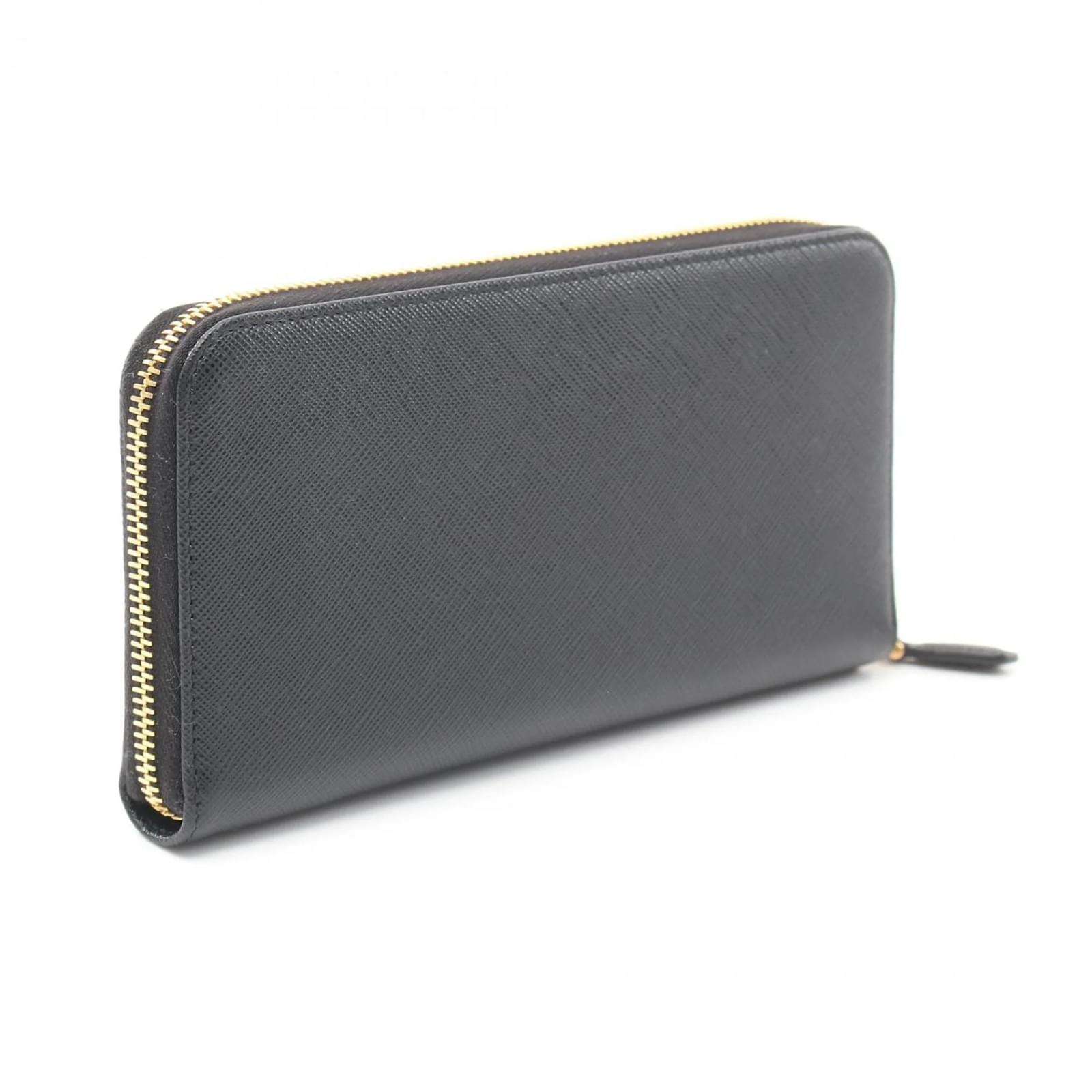 Prada Saffiano Leather Long Wallet Black ref.1708344 - Joli Closet