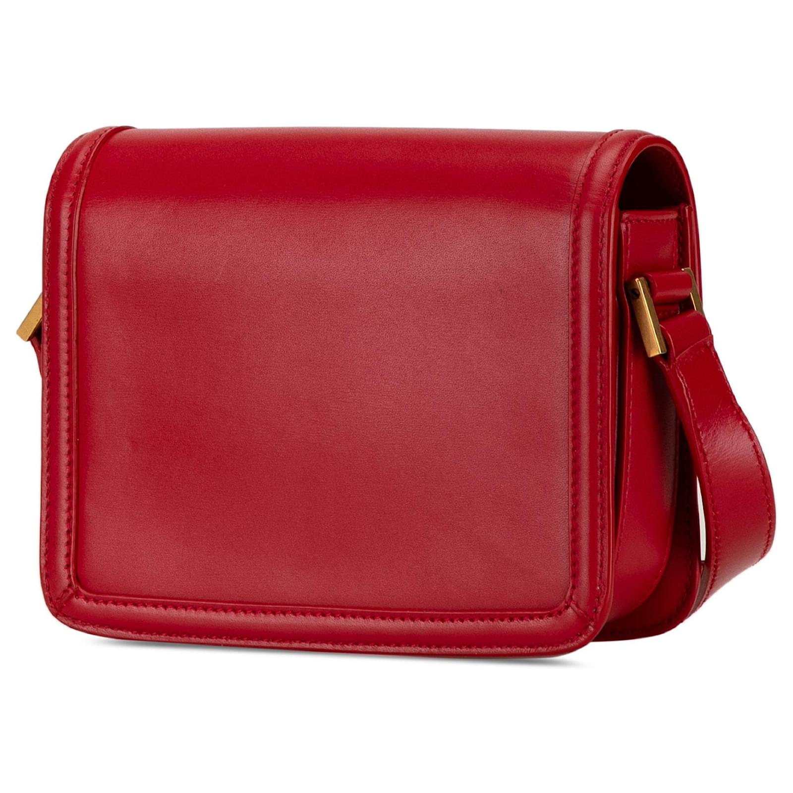 Red Saint Laurent Small Solferino Satchel In Box Crossbody Bag Leather ...