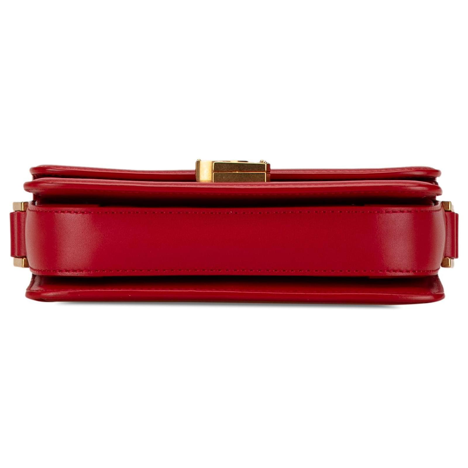 Red Saint Laurent Small Solferino Satchel In Box Crossbody Bag Leather ...