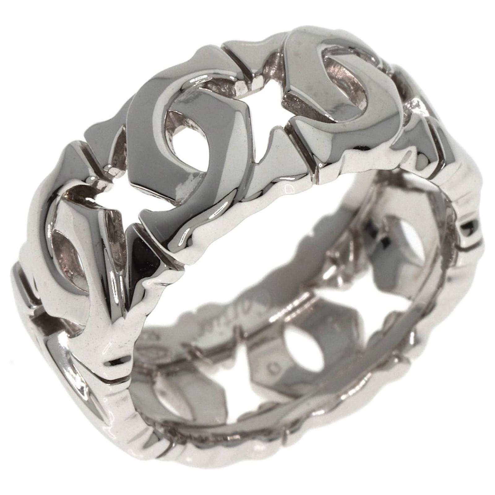 Cartier Entrelacé #50 Ring in 18K White Gold ref.1723461 - Joli Closet