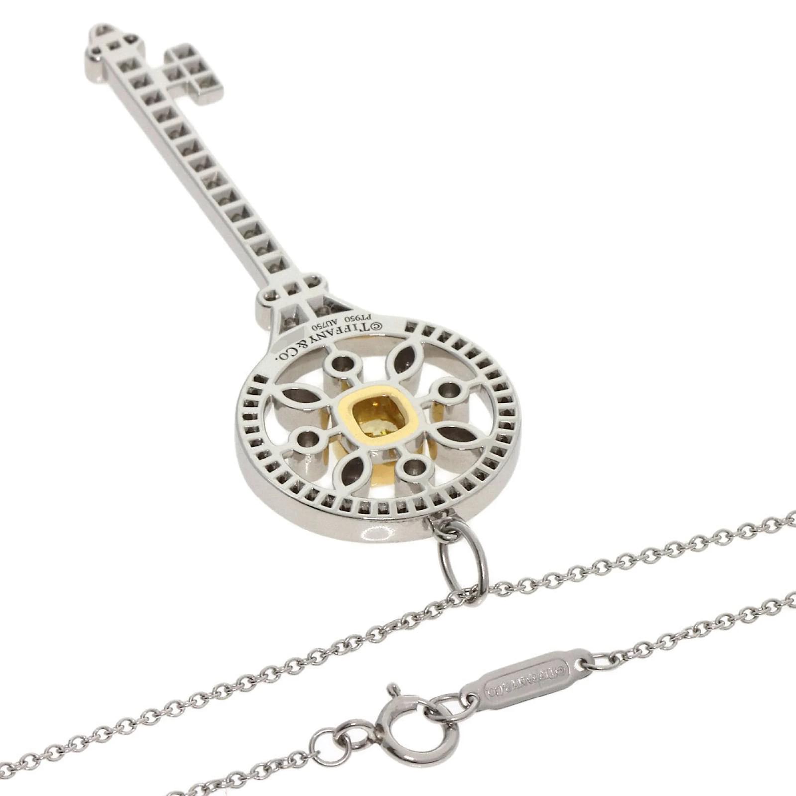 Tiffany & Co Tiffany Starkey Yellow Diamond Necklace White gold ...