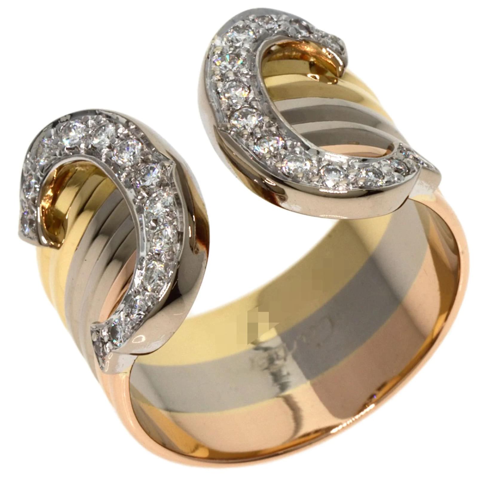 Cartier 2C LM Diamond Ring Golden White gold Yellow gold Pink gold ref ...