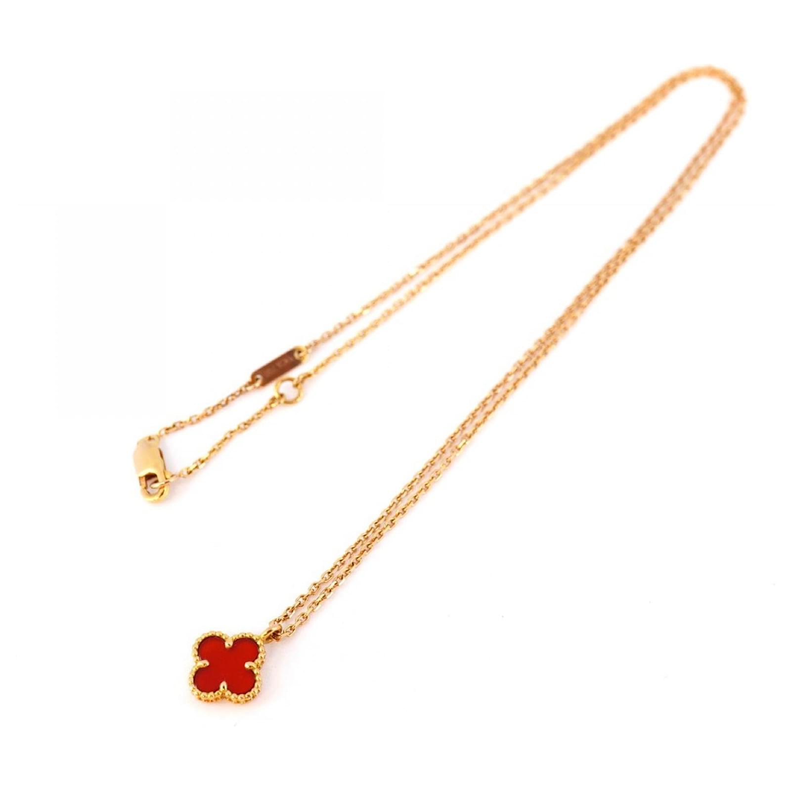 Van Cleef & Arpels Sweet Alhambra Necklace Red Pink gold ref.1748534 ...
