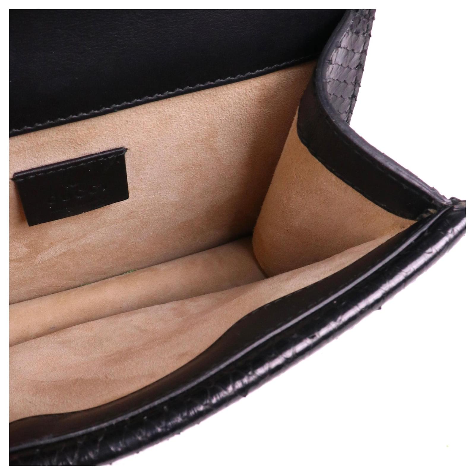 GUCCI - Gucci Dionysus shoulder bag in black python Exotic leather ref.1771559 - Joli Closet