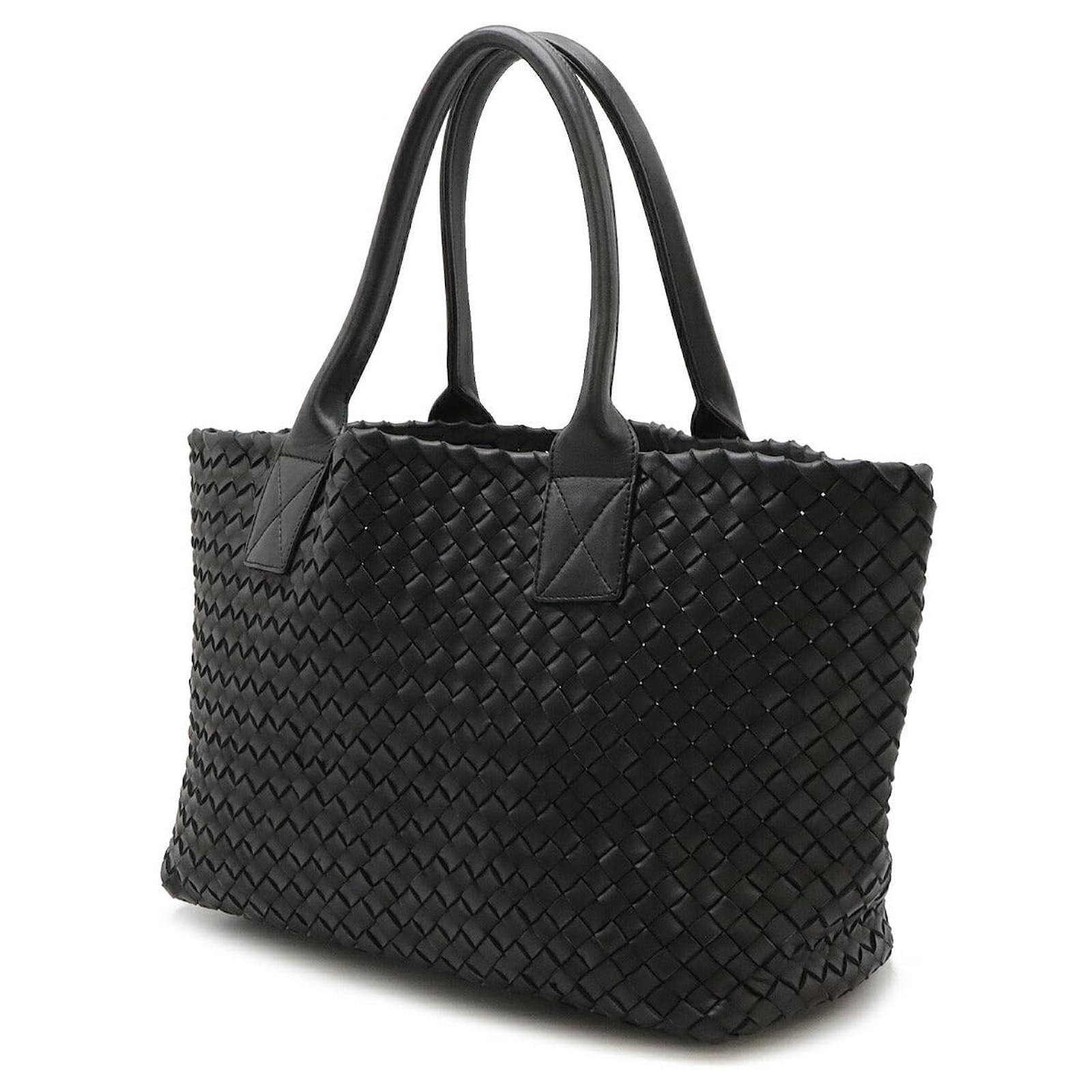 Bottega Veneta Intrecciato Leather Tote Bag Black ref.1786543 - Joli Closet