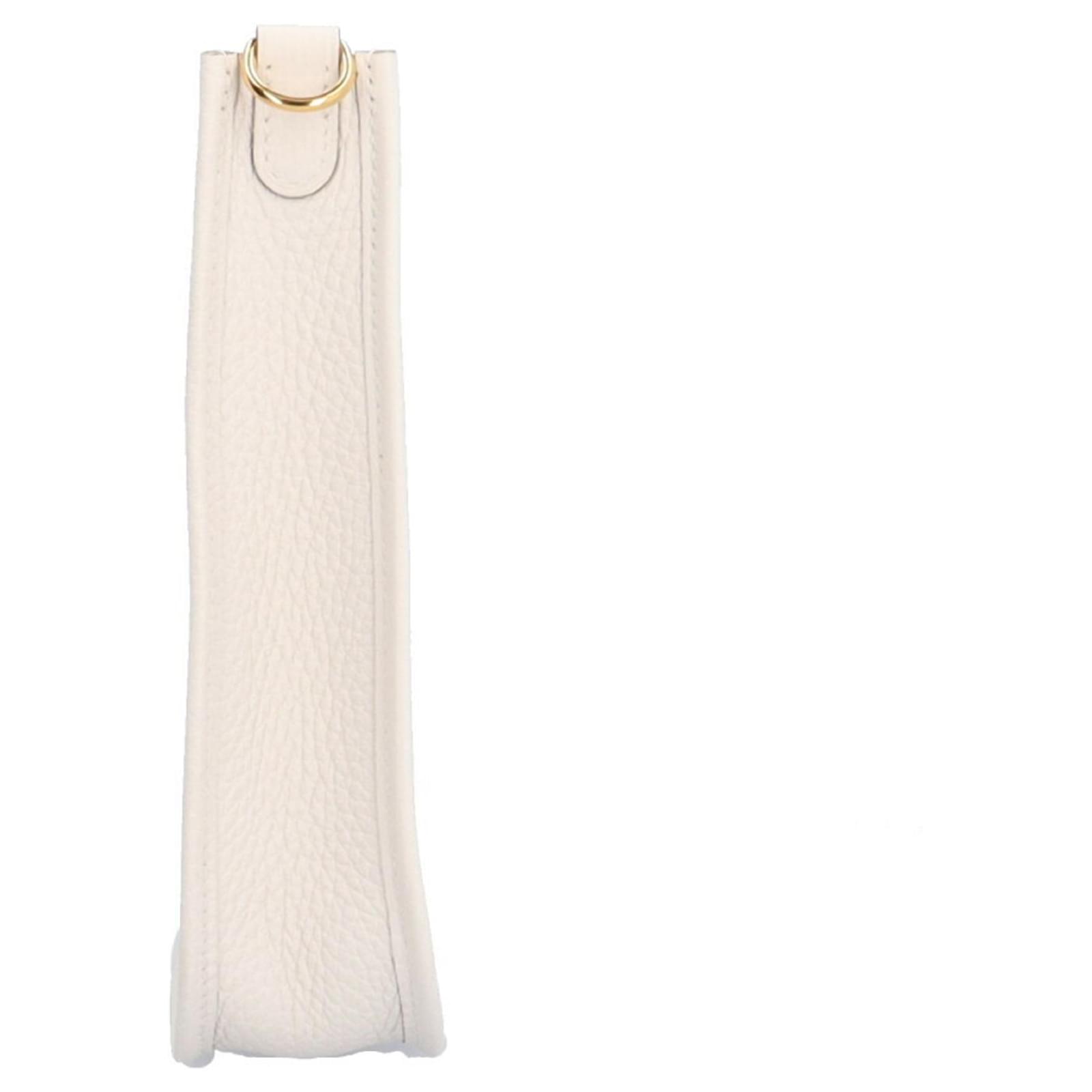 Hermès Hermes Evelyne TPM Shoulder Bag White Leather ref.1791701 - Joli ...