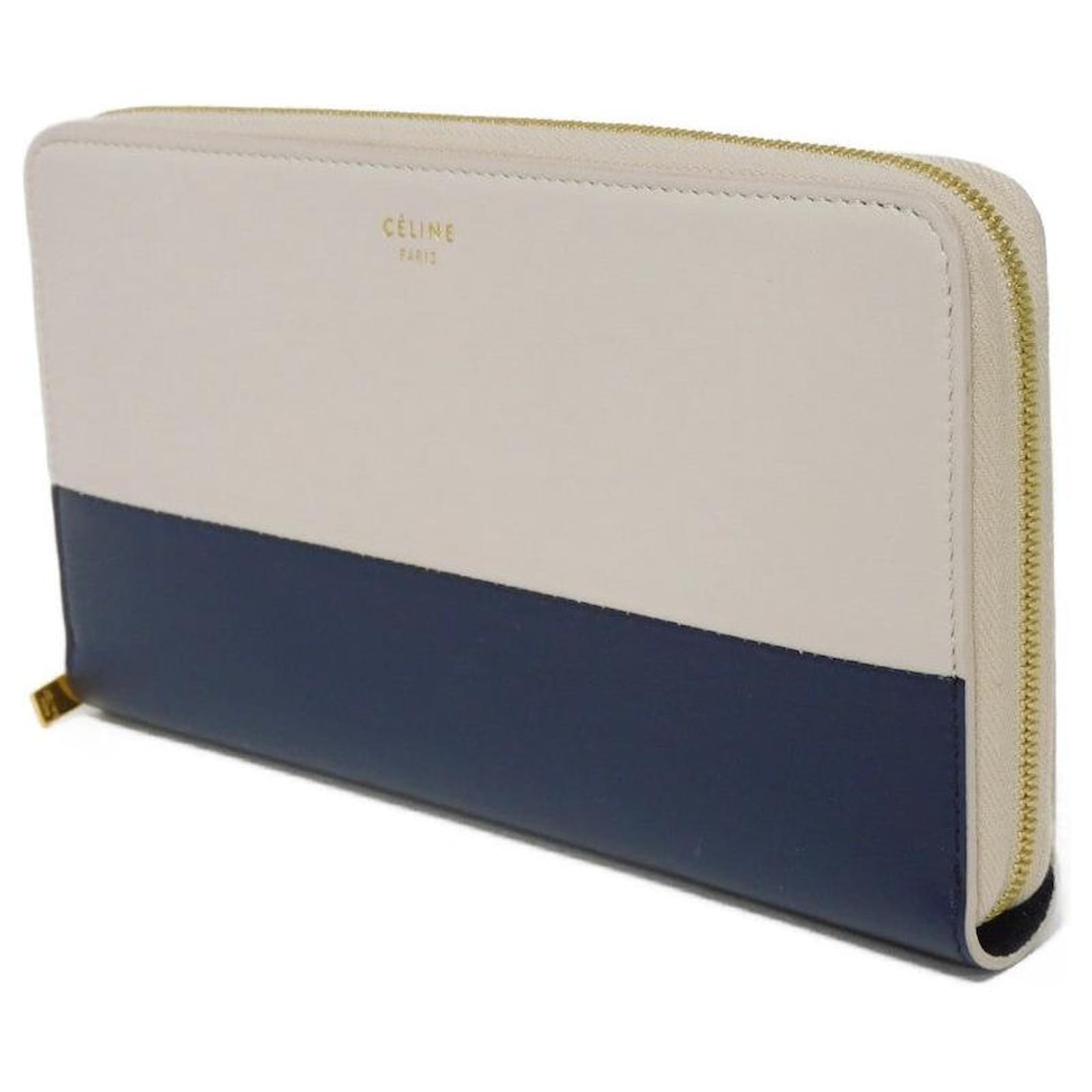 Céline Celine Solo Large Zip Wallet 105013AFF.03DM Grey Leather ref ...