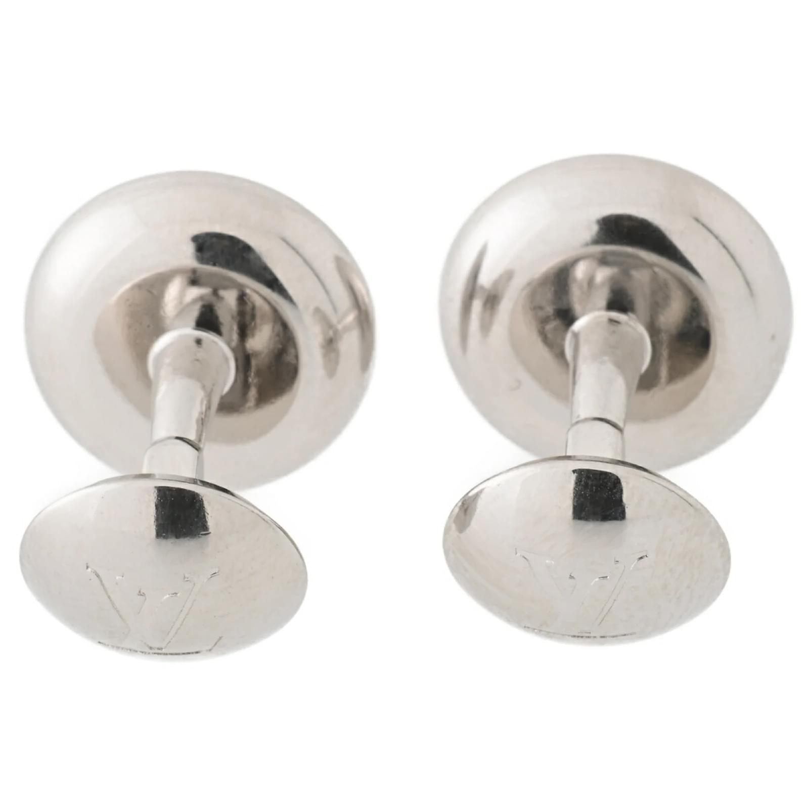 Louis Vuitton Monogram LV Circle Cufflinks Silvery Metal ref.1838900 ...