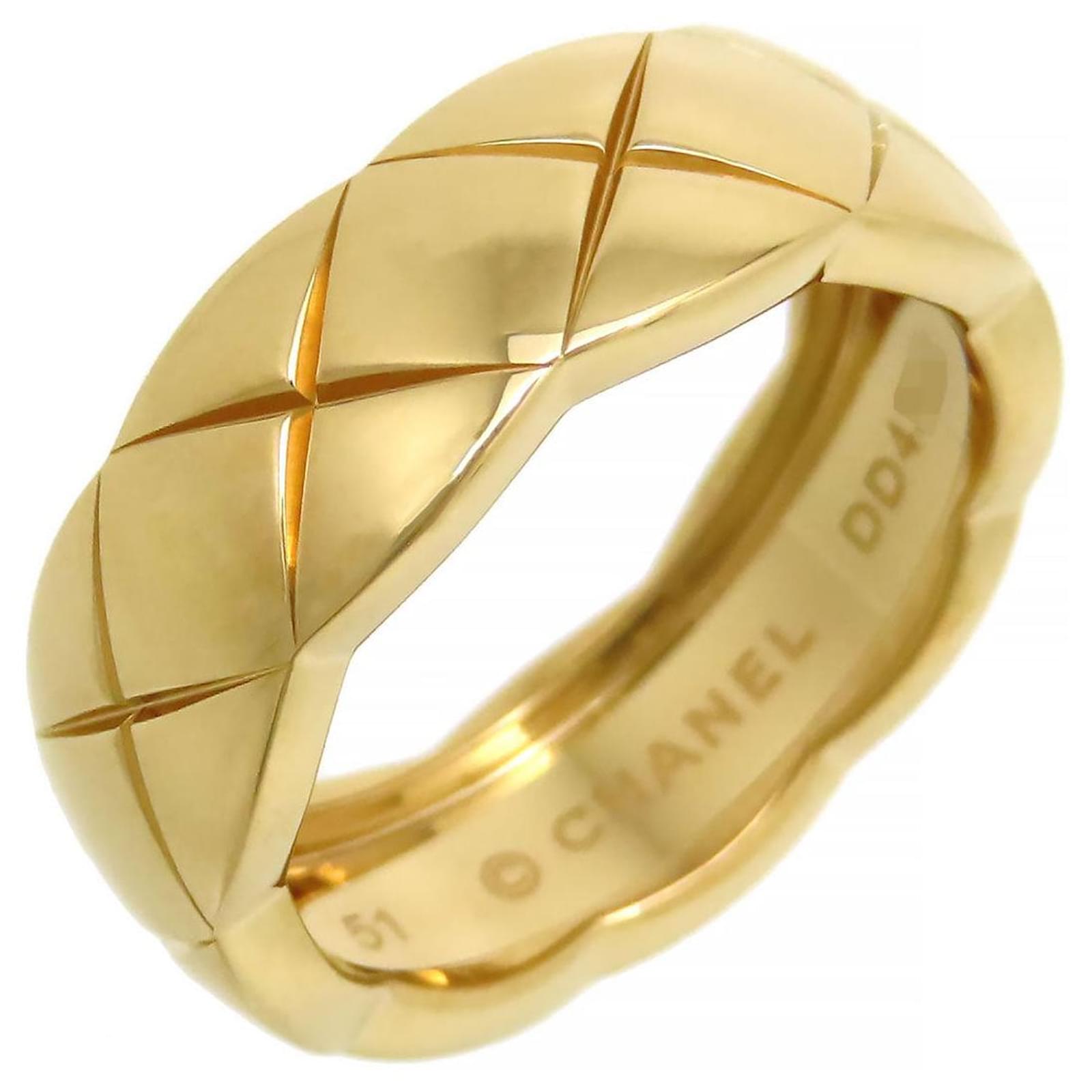 Chanel K18YG Coco Crush Ring J10571 Golden Metall ref.1845466 - Joli Closet