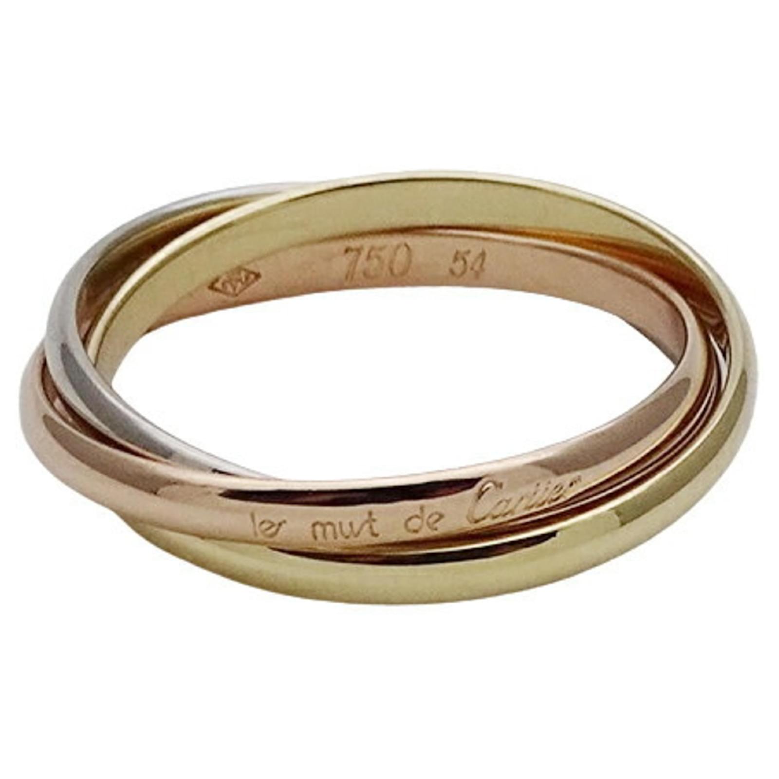 Cartier Trinity XS Bandring Golden WeiBgold Gelbes Gold Rosegold ref.1847521 Joli Closet