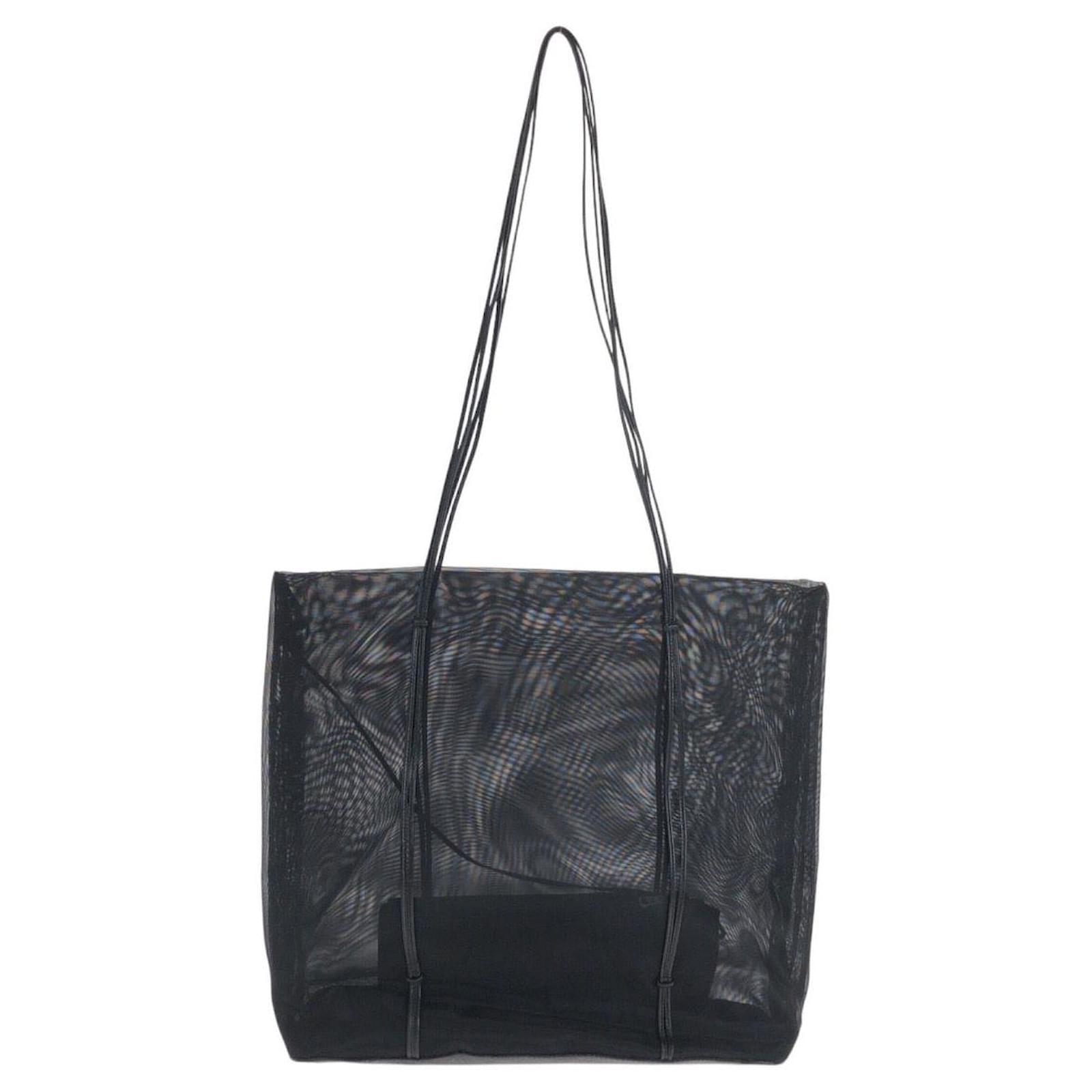 Prada Mesh Tote Bag with Pouch Black Cloth ref.1849224 - Joli Closet