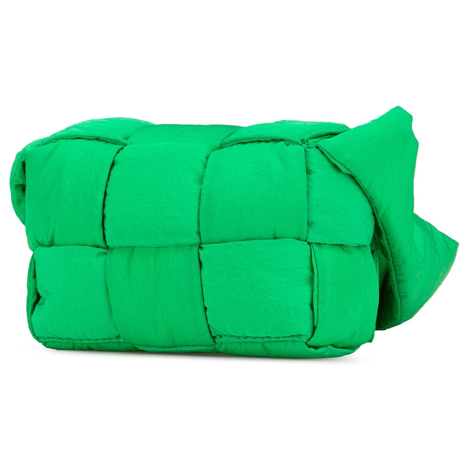 Green Bottega Veneta Candy Nylon Intrecciato Padded Tech Cassette ...