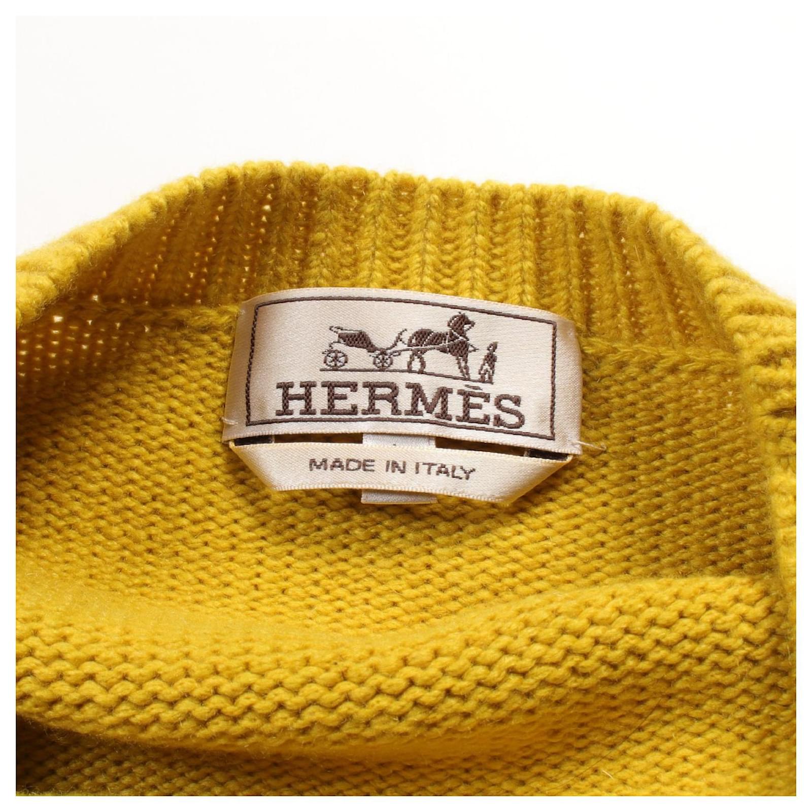 Hermès Hermes Cashmere Knitwear Top Yellow ref.1859020 - Joli Closet