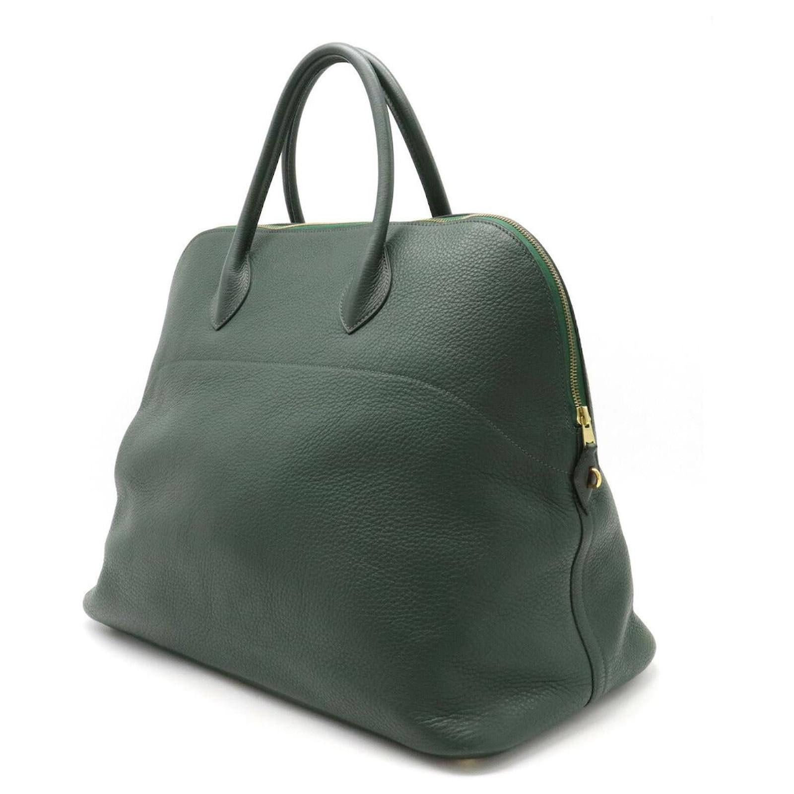 Hermès Hermes Bolide 45 Boston Bag Green Leather (Sold) - Joli Closet