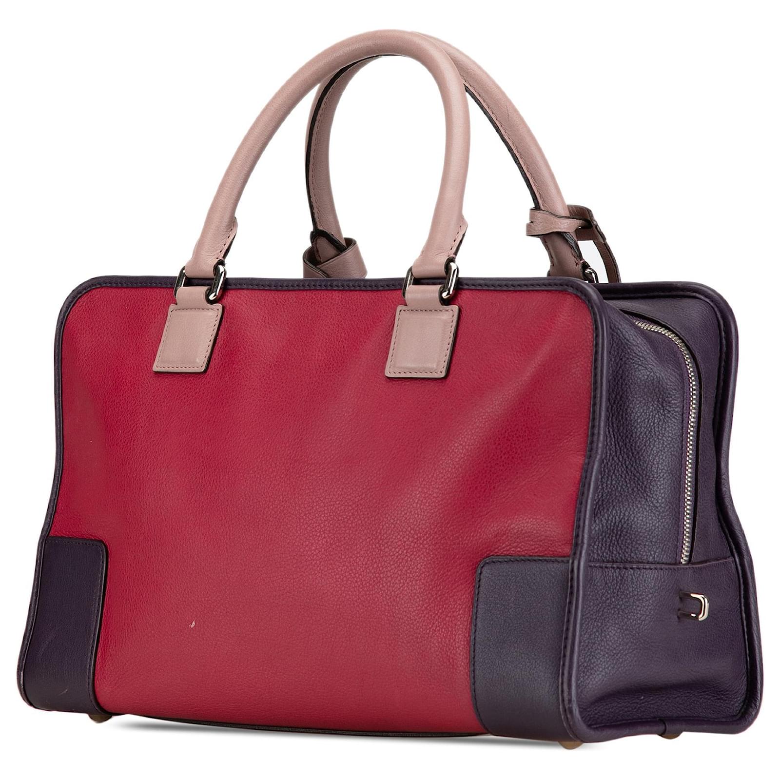 Red LOEWE Tricolor Leather Amazona 36 Handbag ref.1874634 - Joli Closet