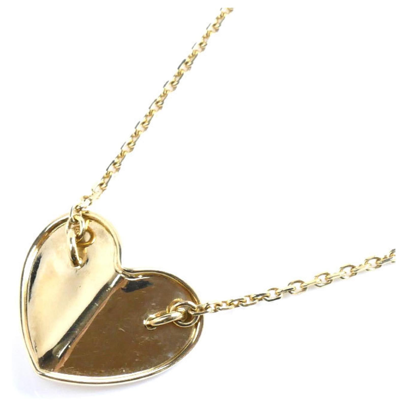 Van Cleef & Arpels K18YG Yellow Gold Frivole Heart Necklace Golden ref ...