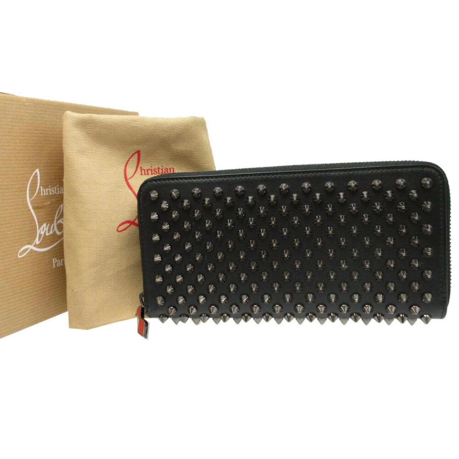 Christian Louboutin Panettone Long Wallet Black Red Leather ref.1881480 ...