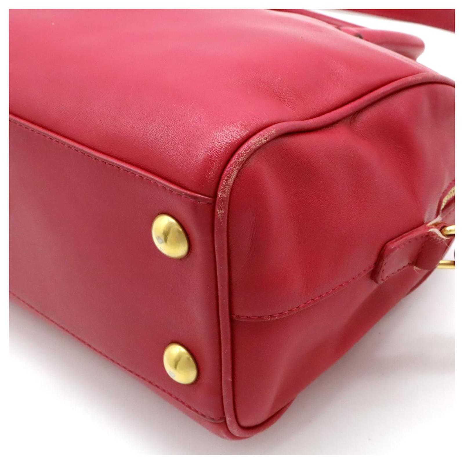 Yves Saint Laurent Leather Classic Baby Duffle Mini Handbag 2WAY Pink ...