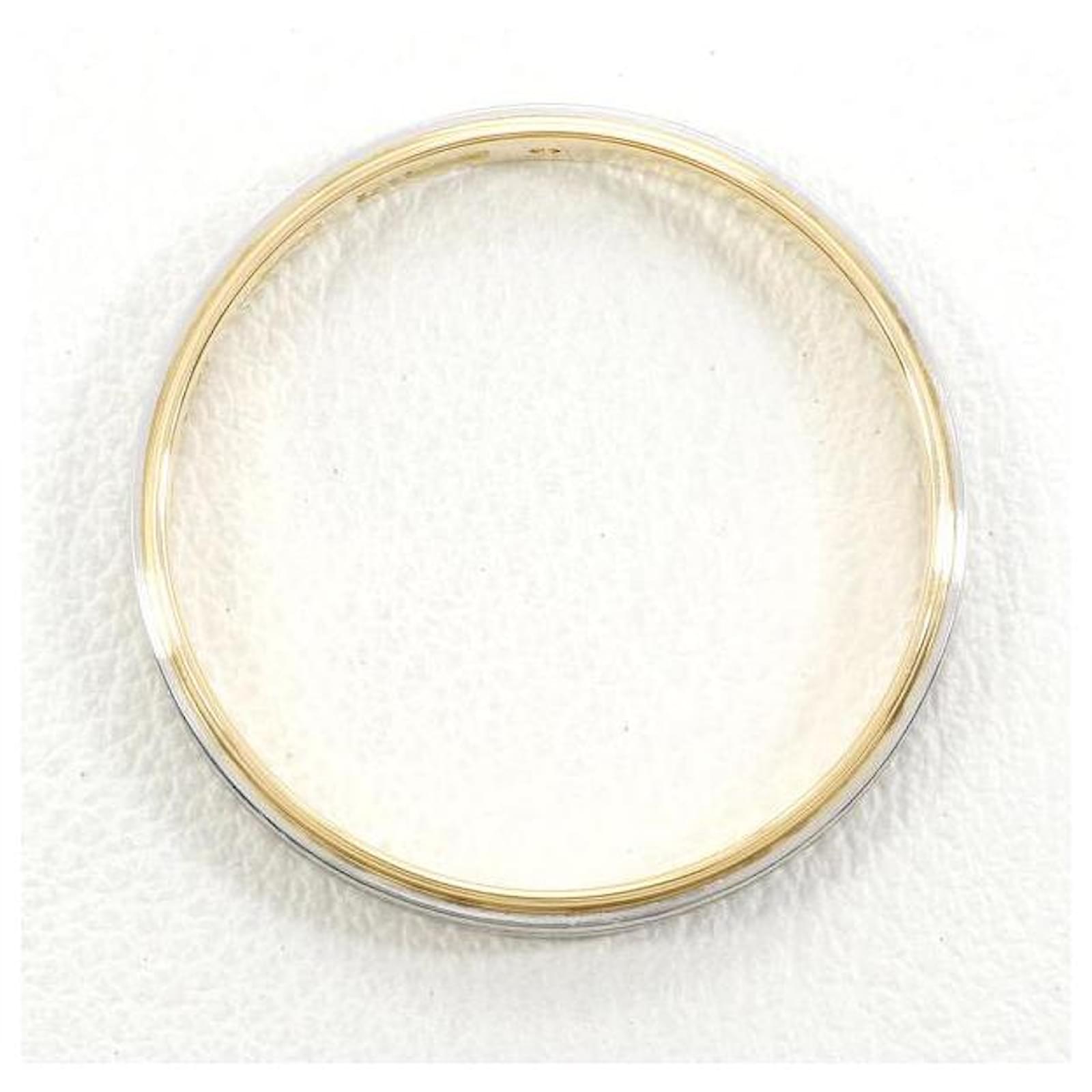 Seiko PT900 Platinum K18 Yellow Gold Diamond Ring Size 19 in Great ...