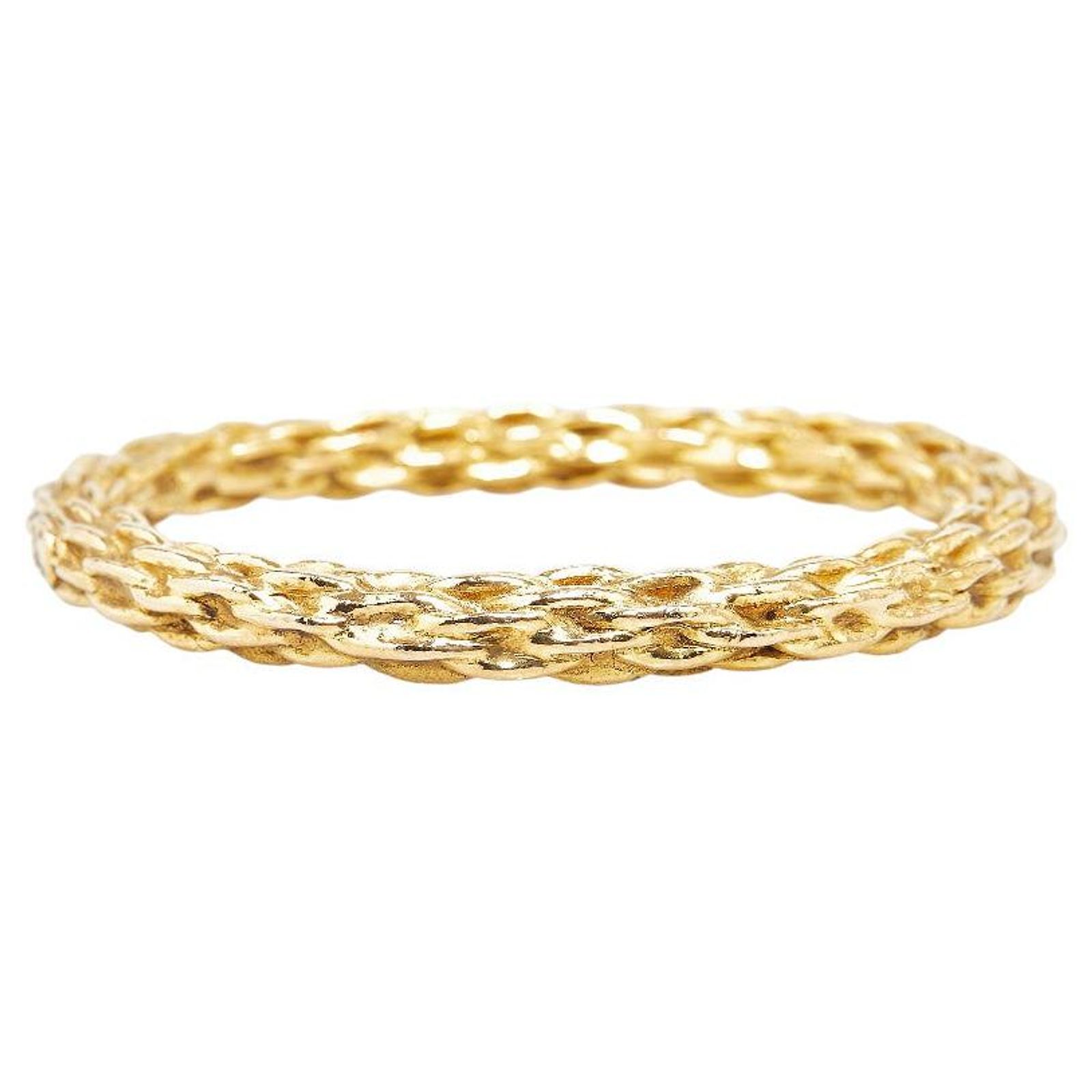 Chanel Vintage Chain Bangle Gold Plated Golden Metallic Metal ref ...