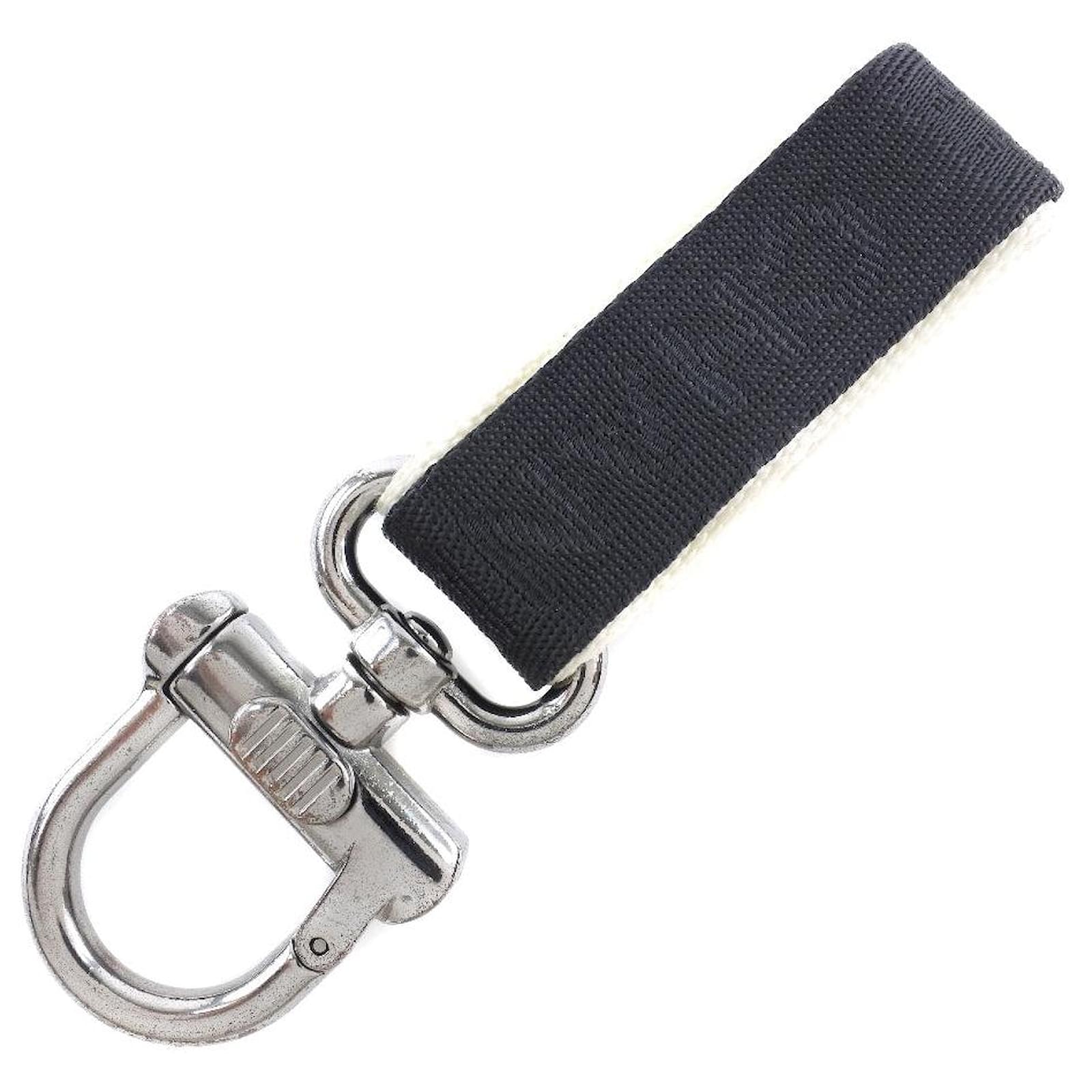 Chanel Nylon Canvas Metal Keychain Black Cloth ref.1906077 - Joli Closet