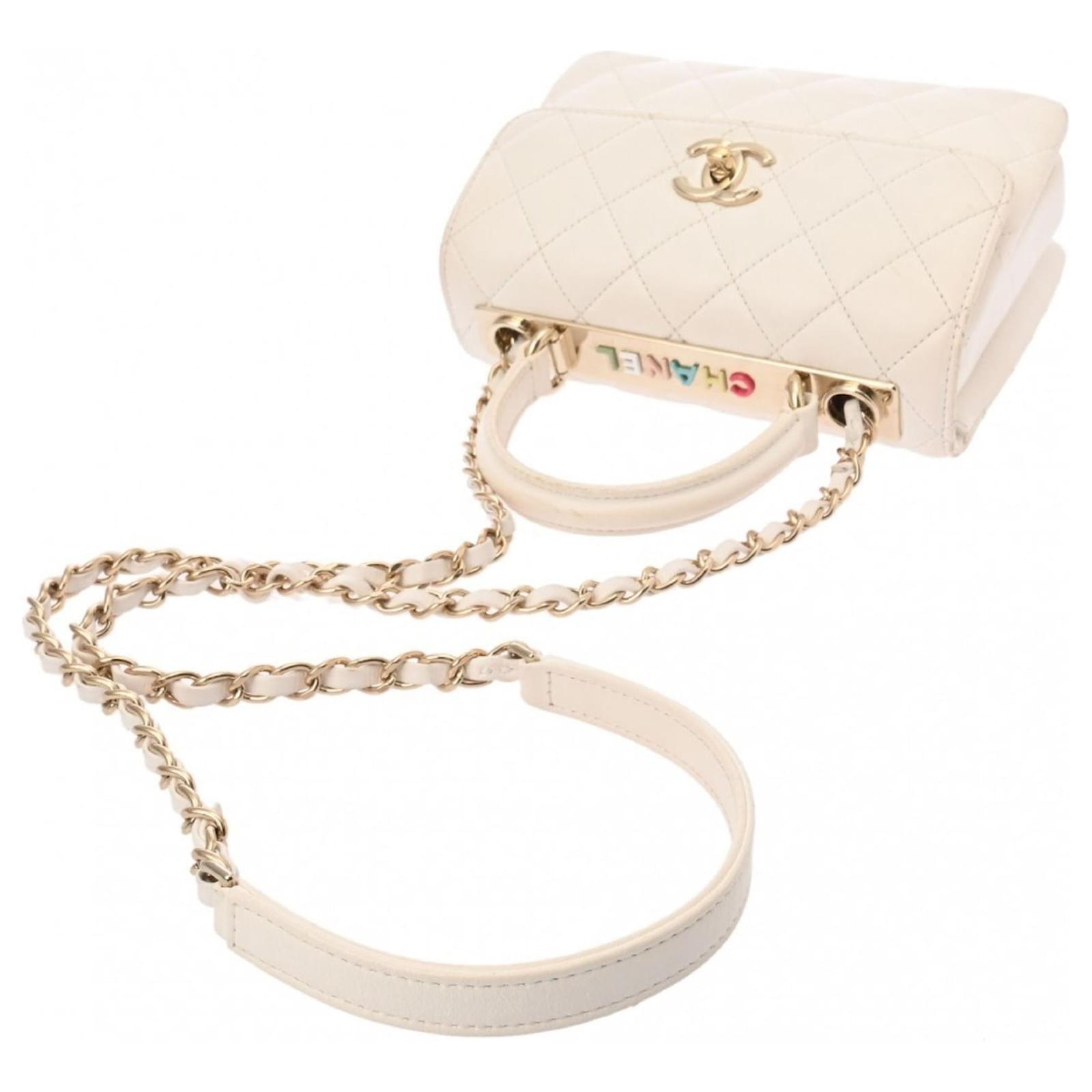 Chanel Coco Handle White Leather ref.1925859 - Joli Closet