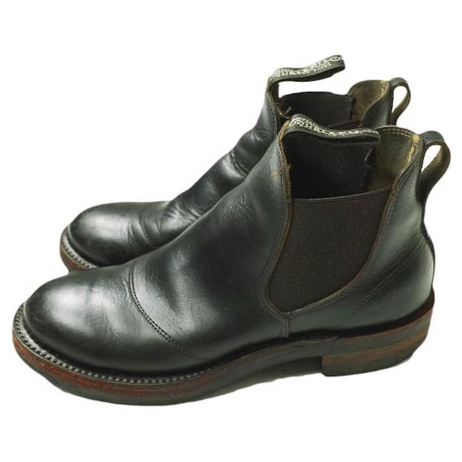 Ralph Lauren RRL CONGRESS BOOT Full Grain Leather Chelsea Boots Black ...