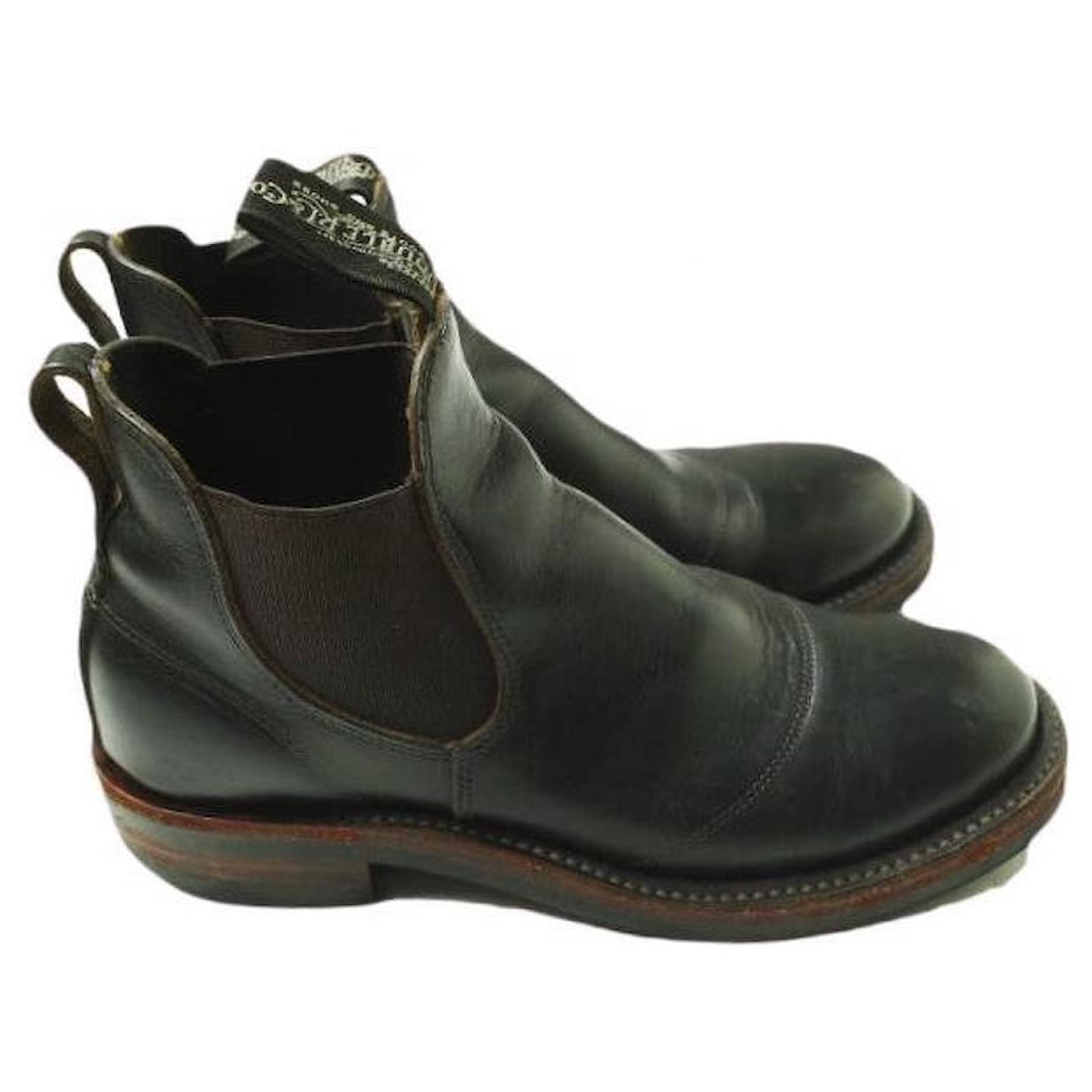 Ralph Lauren RRL CONGRESS BOOT Full Grain Leather Chelsea Boots Black ...
