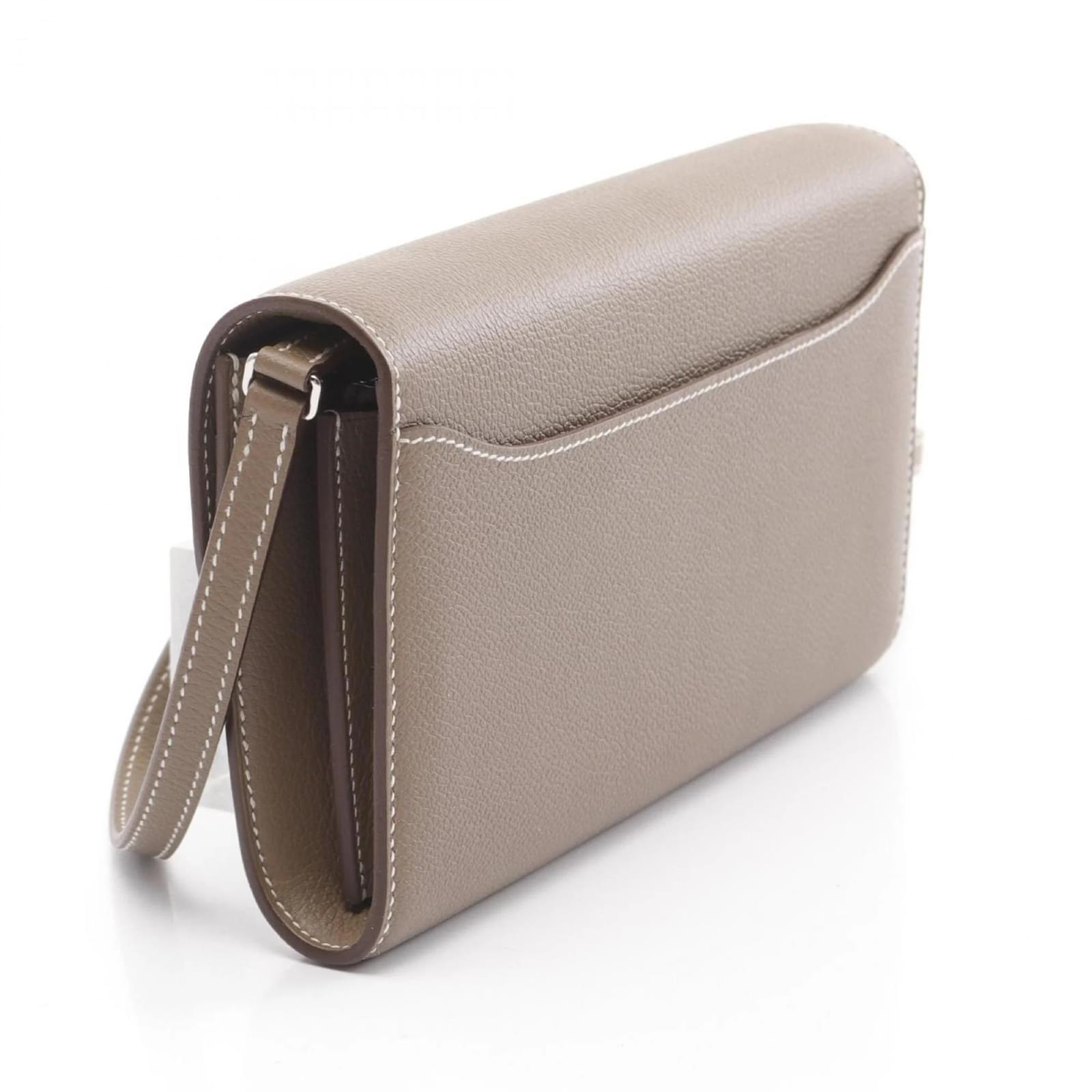 Hermès Hermes Constance Long To-Go Shoulder Bag Beige Taupe Leather ref ...
