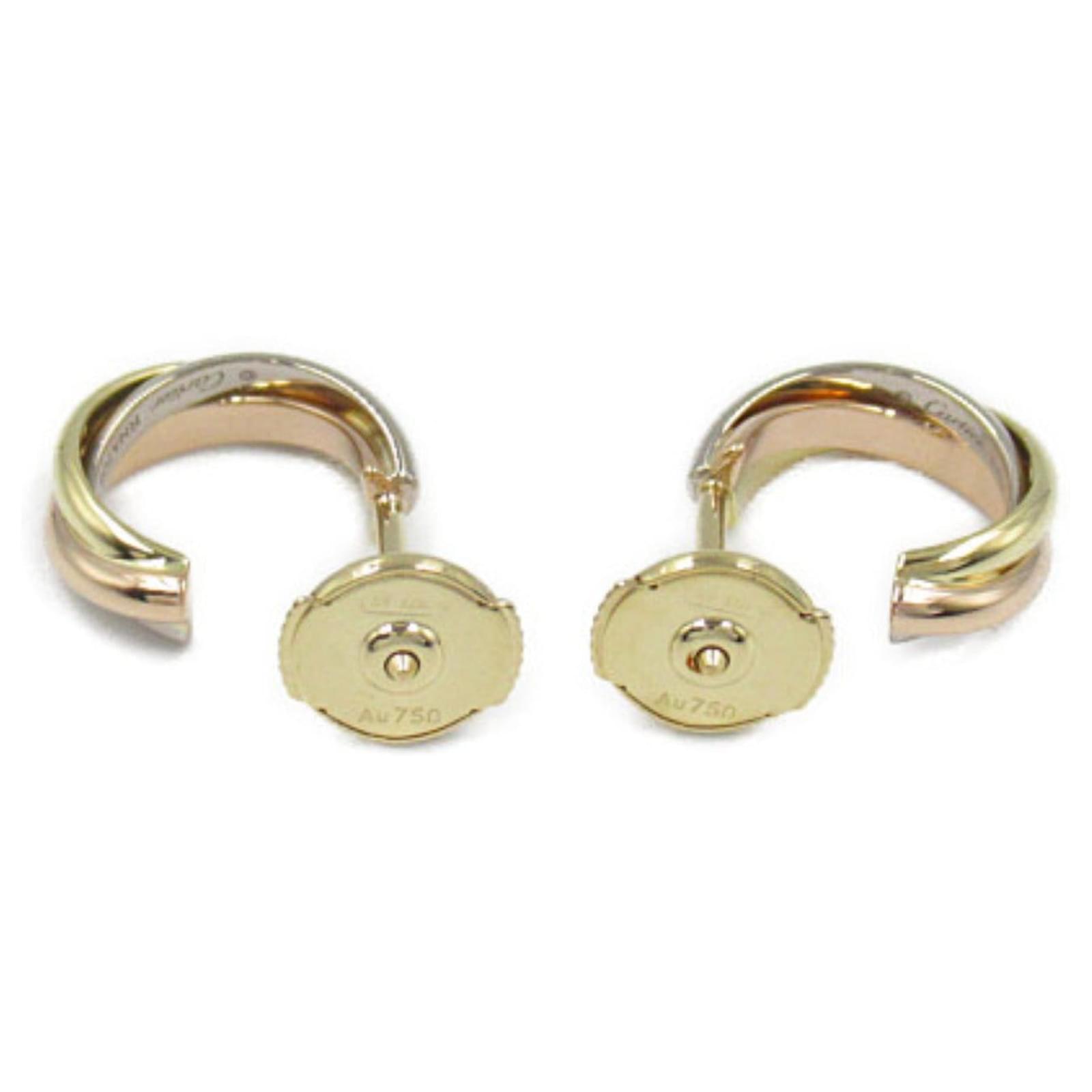 Cartier Trinity Earrings K18 Gold Golden Metal ref.1950765 - Joli Closet