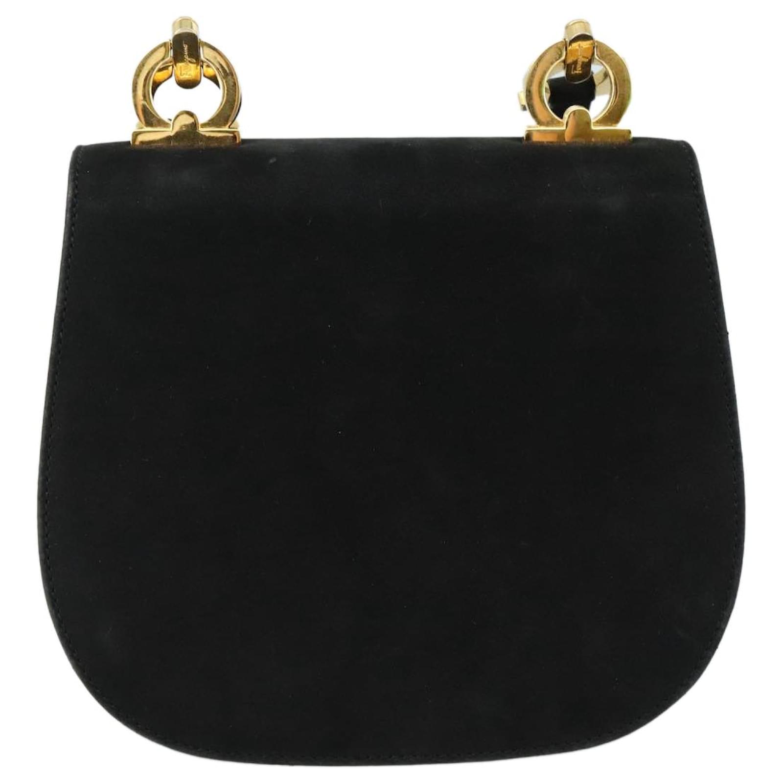 Salvatore Ferragamo Gancini Black Suede ref.1952187 - Joli Closet