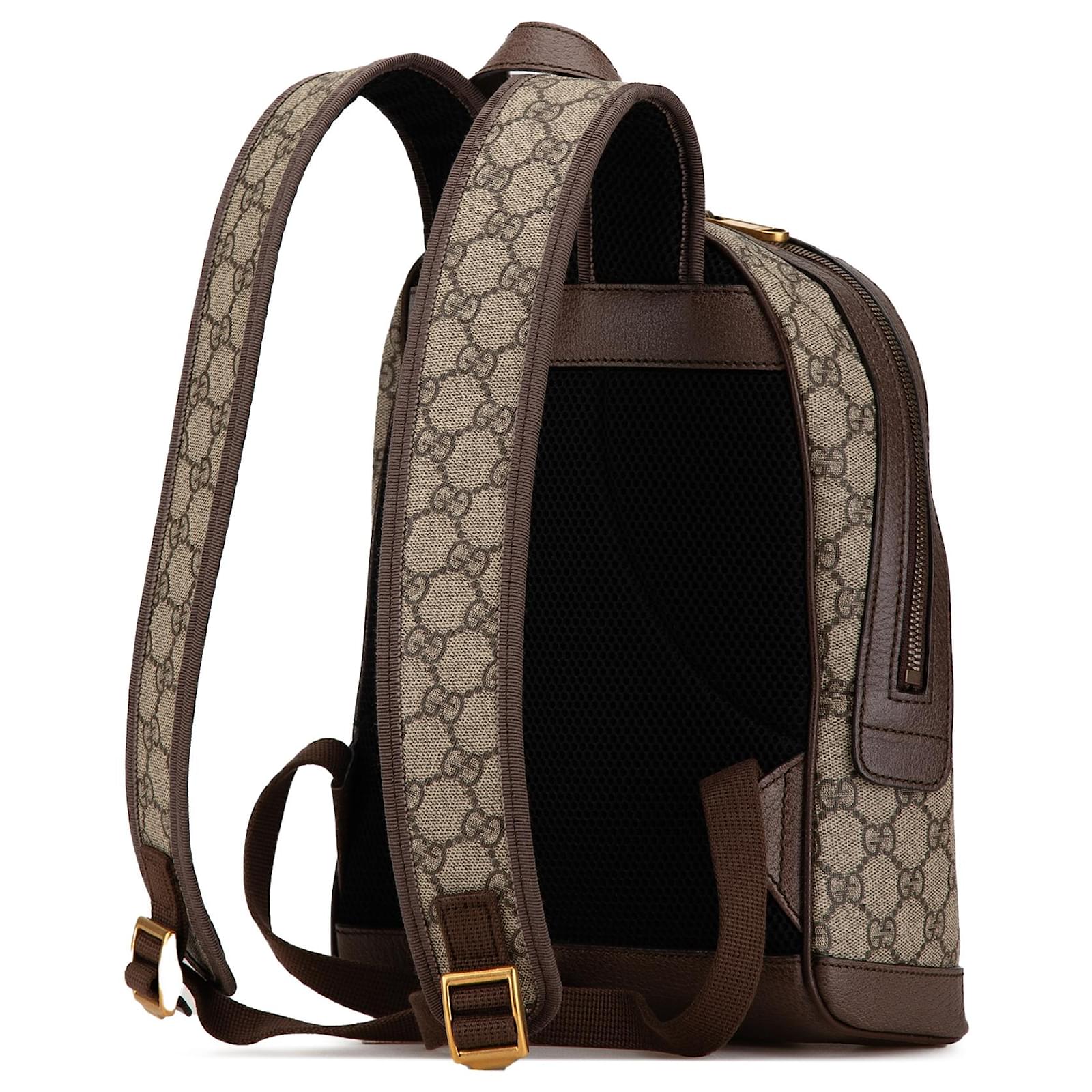 Gucci Brown GG Supreme Ophidia Three Little Pigs Backpack Beige Pony ...