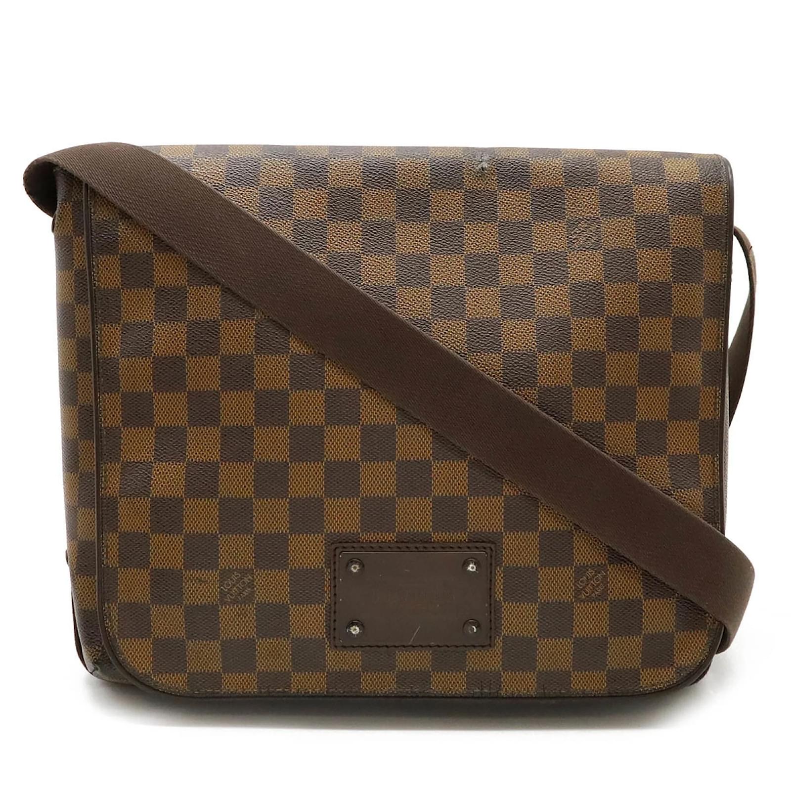 Louis Vuitton Damier Brooklyn MM Shoulder Bag Brown Plastic ref.1985593 ...