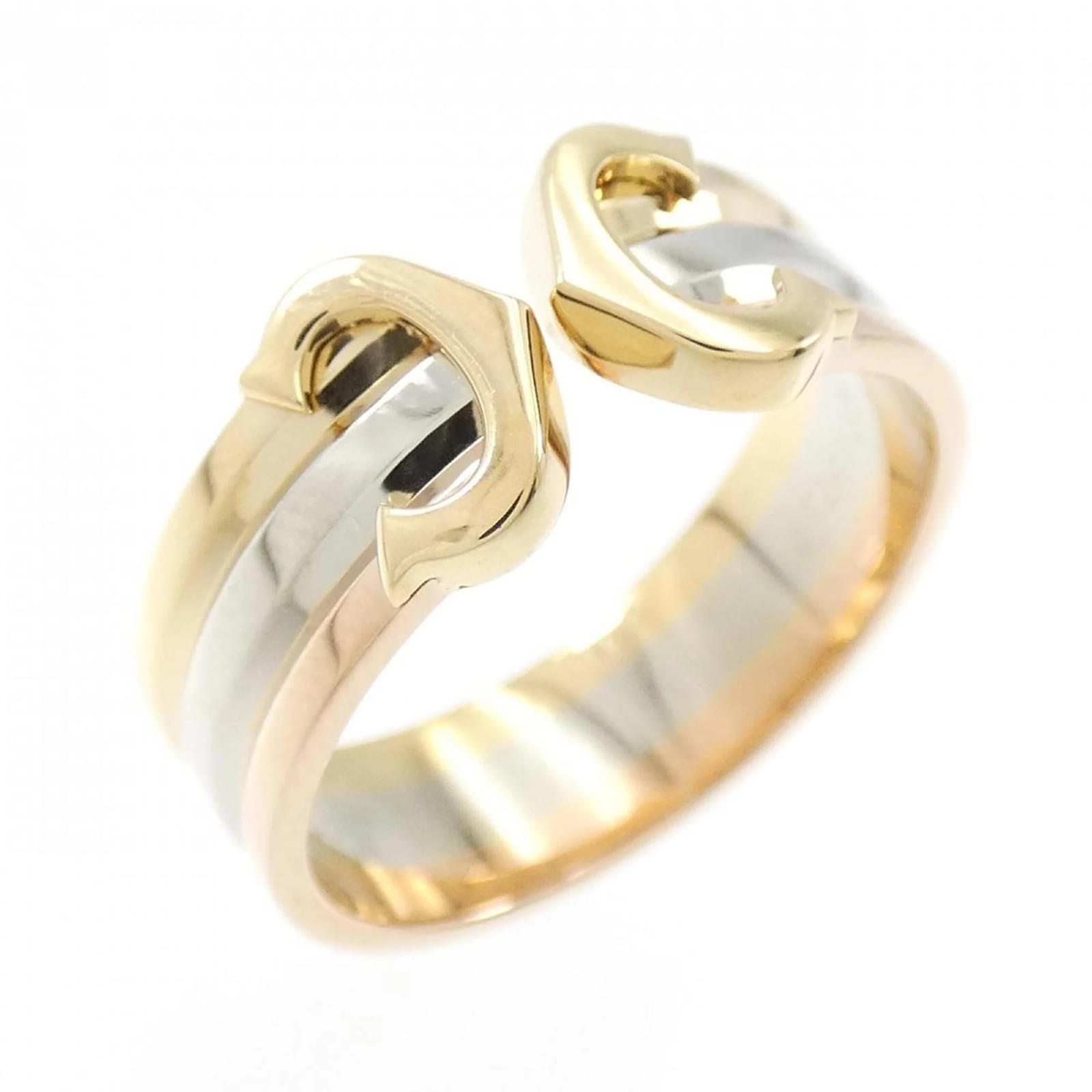 Cartier 2C Ring White gold Yellow gold Pink gold ref.1988600 - Joli Closet