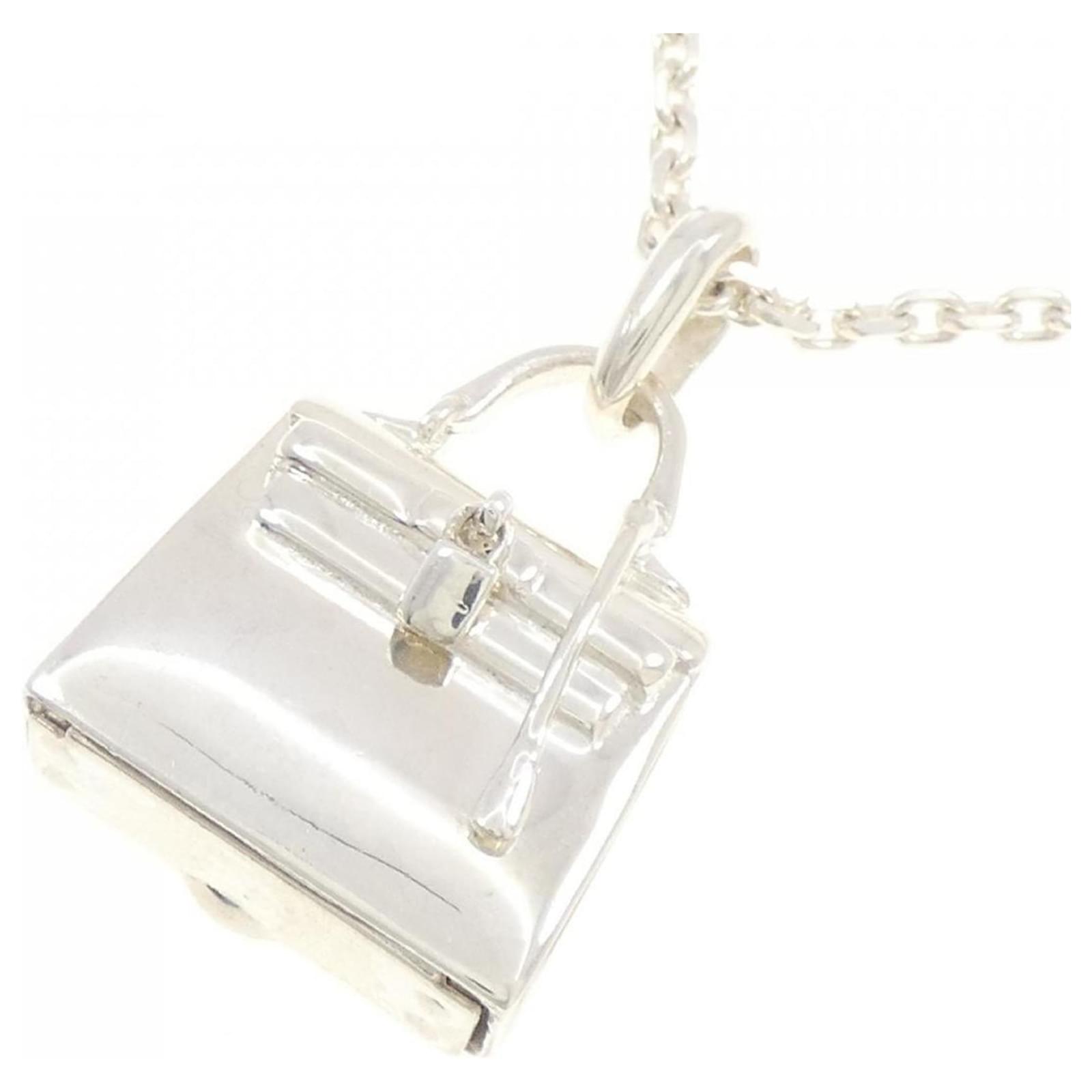 Hermès Hermes Kelly Necklace Silvery Silver ref.1988696 - Joli Closet