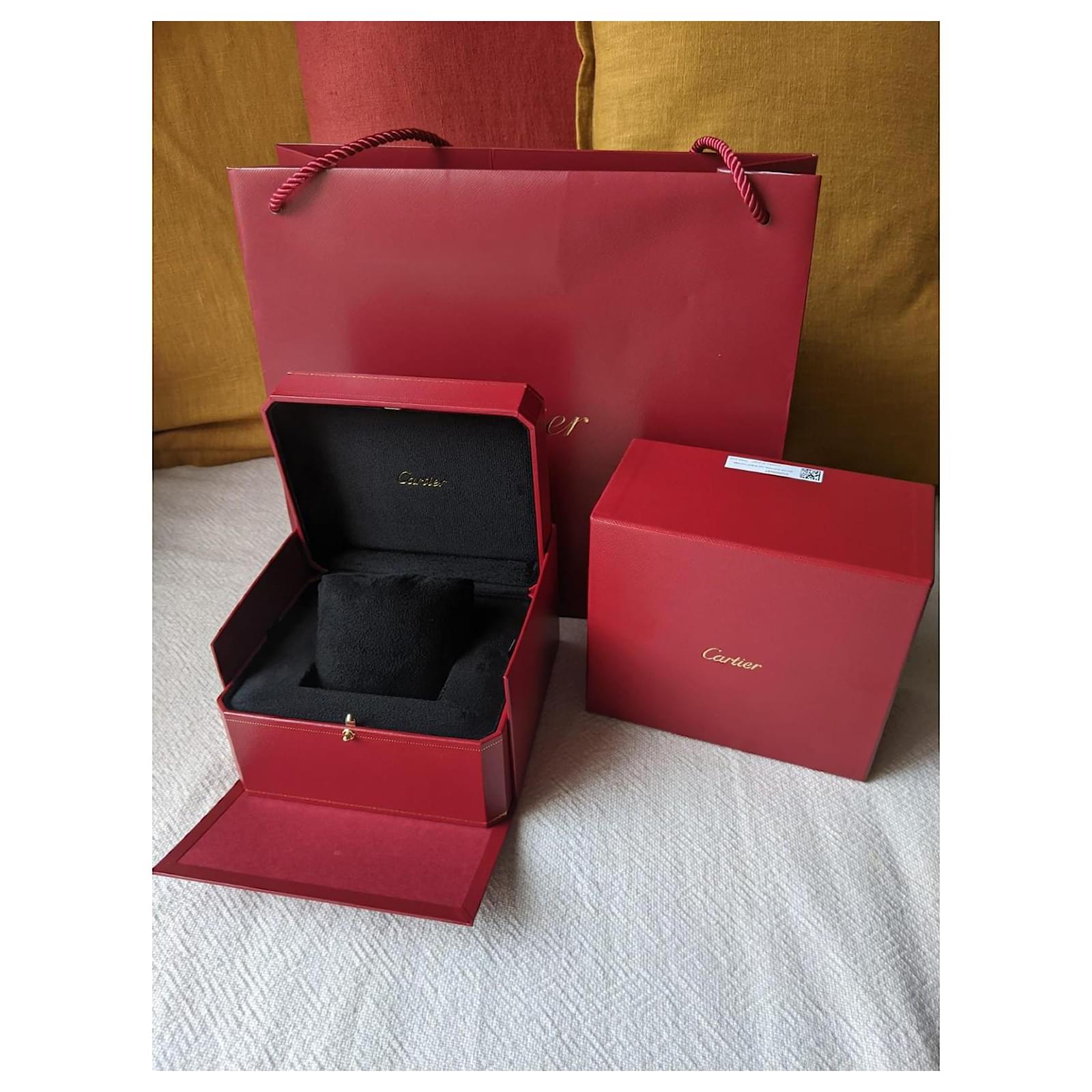 Cartier Watch and Jewellery Box and paper bag Red ref.1990419 - Joli Closet