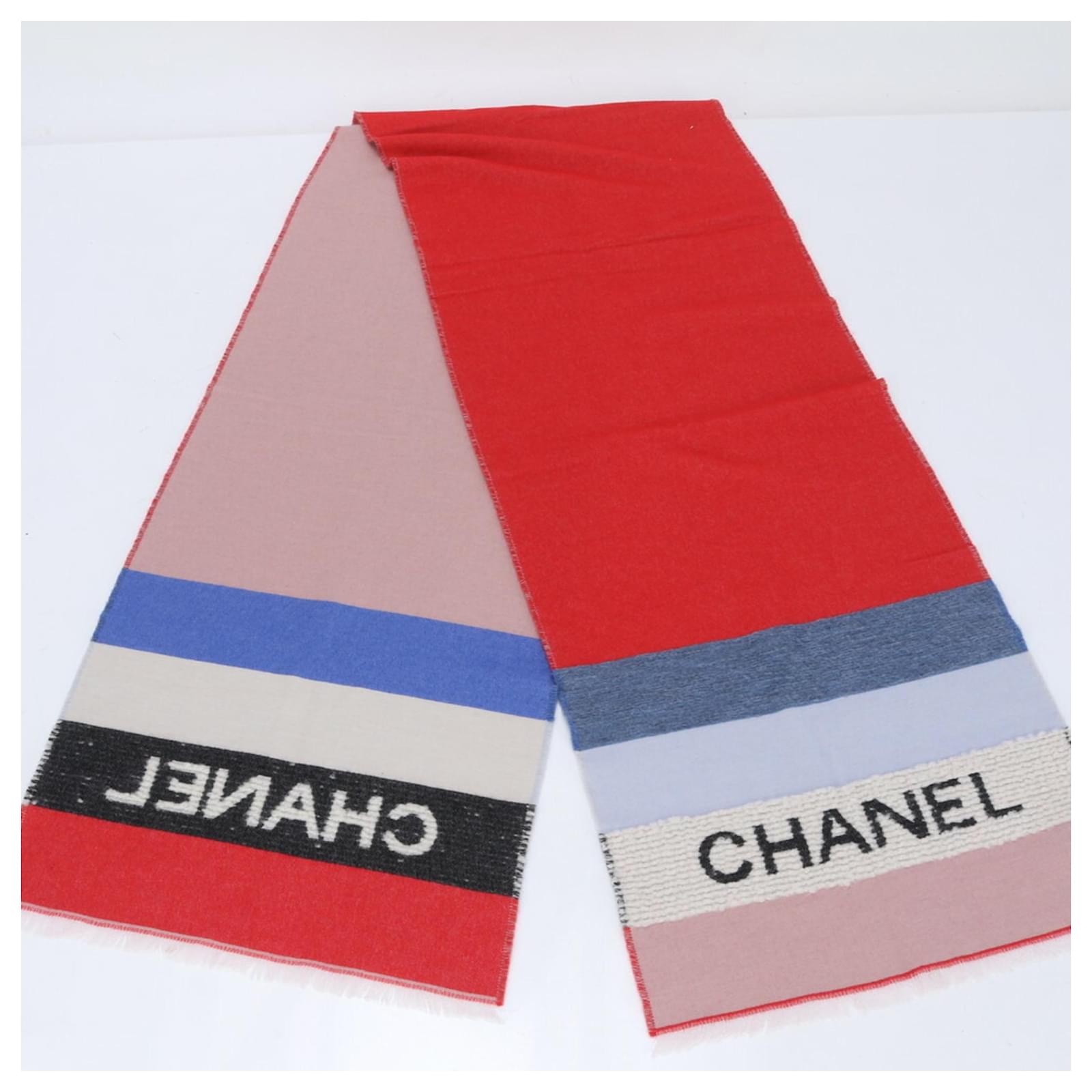 Chanel Multicolor Cashmere and Silk Stole Multiple colors Wool Nylon ...