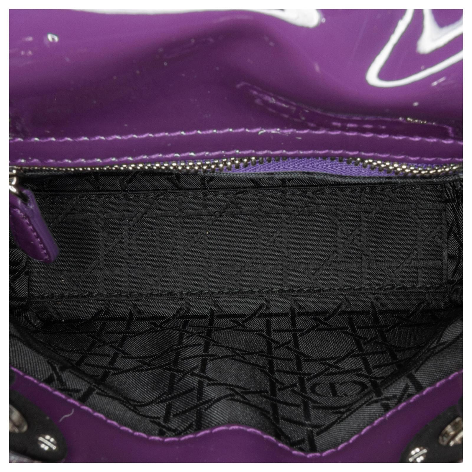 Dior Purple Mini Patent Cannage Lady Dior (Sold) - Joli Closet