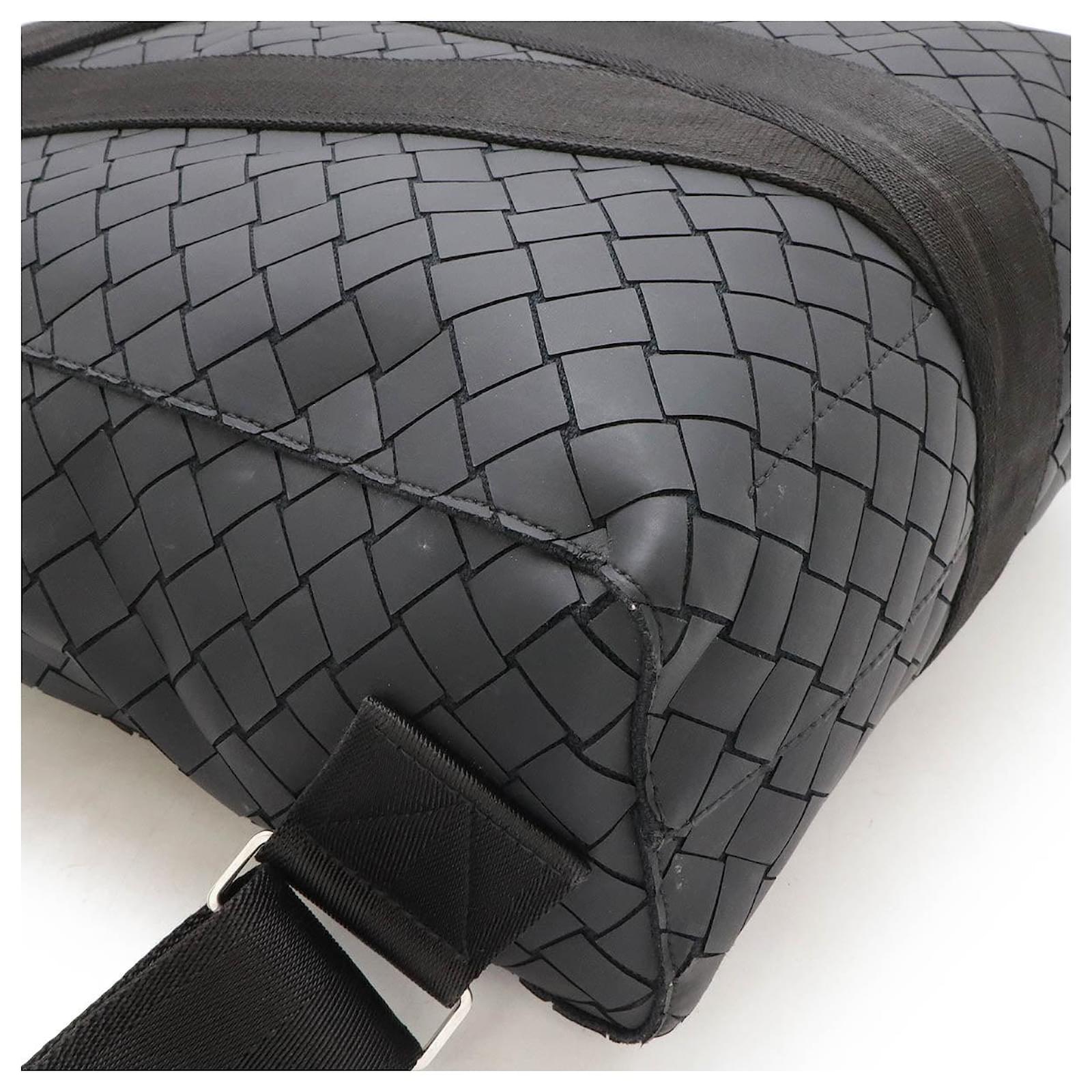 Bottega Veneta Intrecciato Rubber Backpack 652004 Black Plastic ref ...