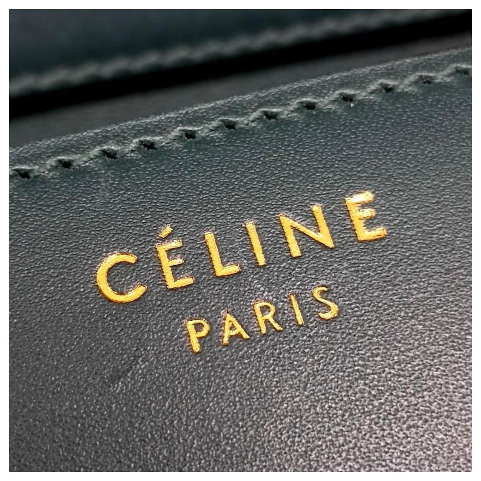 Céline Celine Classic Box Medium Green Leather ref.2006317 - Joli Closet