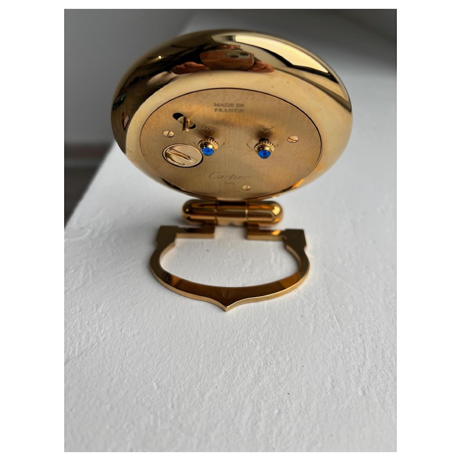 Cartier 'Coliseum' Alarm Clock Golden Gold-plated ref.2006614 - Joli Closet